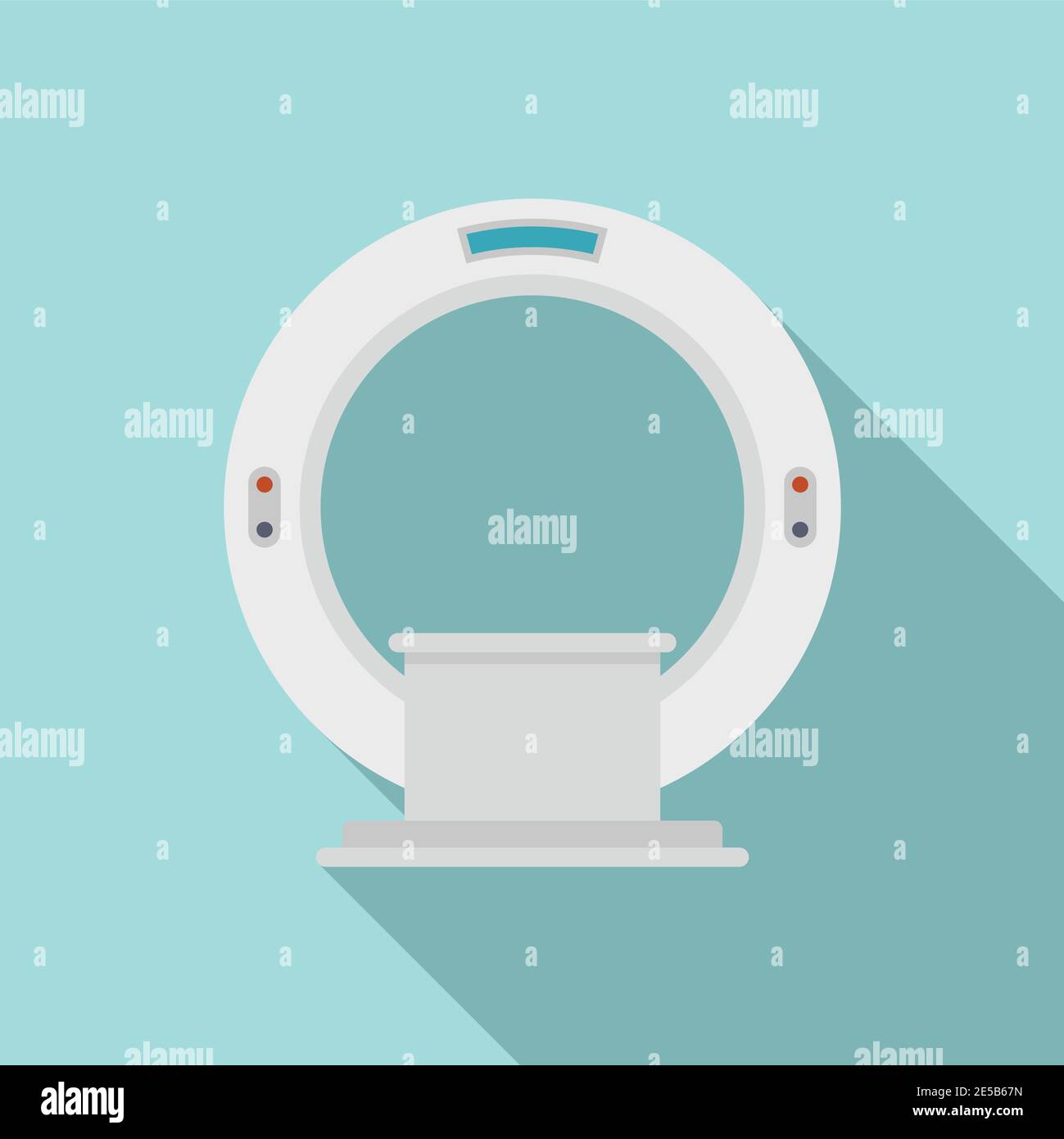 Magnetic Resonance Imaging Diagnostic Icon Flat Style Stock Vector