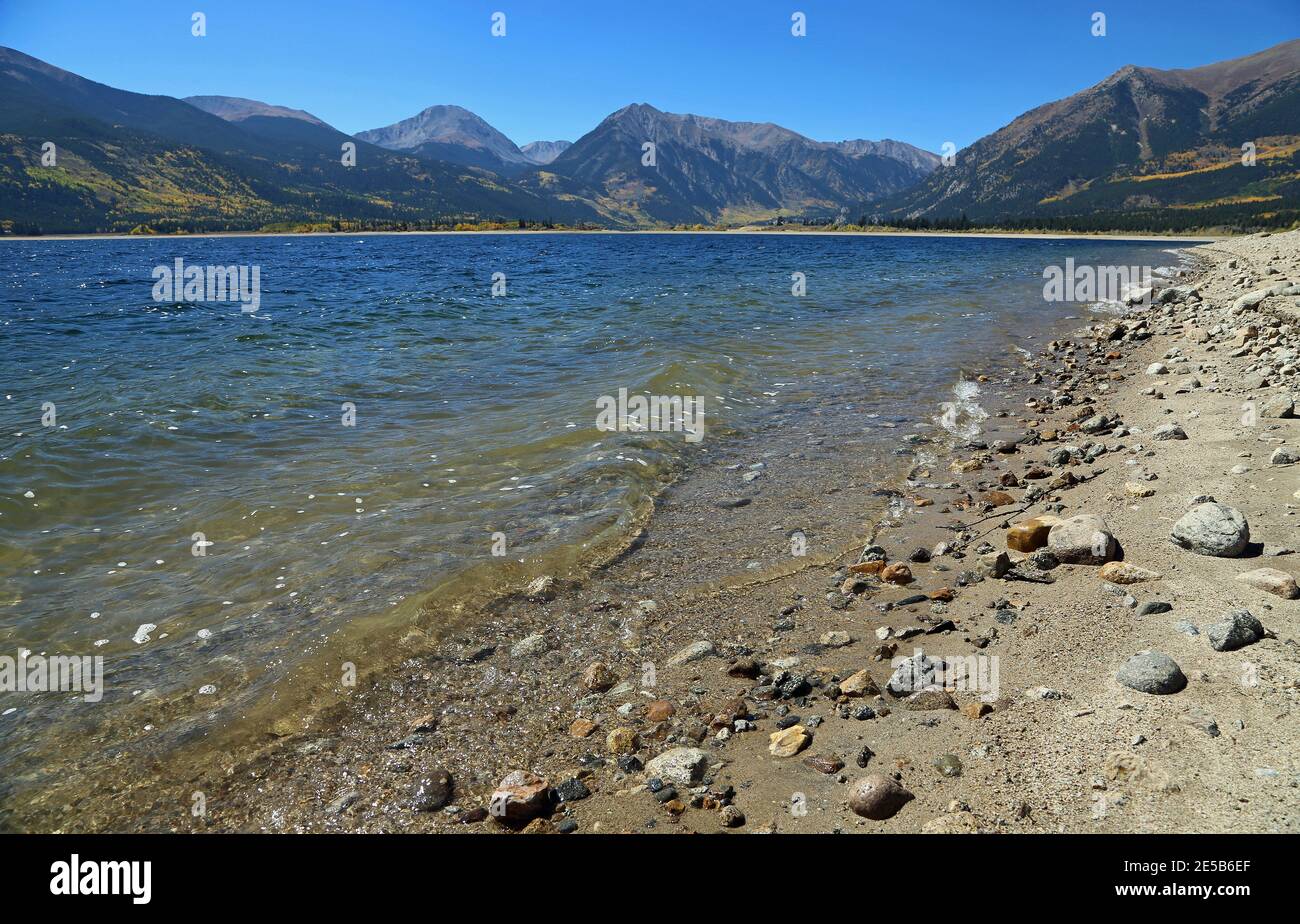 On Twin Lakes beach - Rocky Mountains, Colorado Stock Photo - Alamy