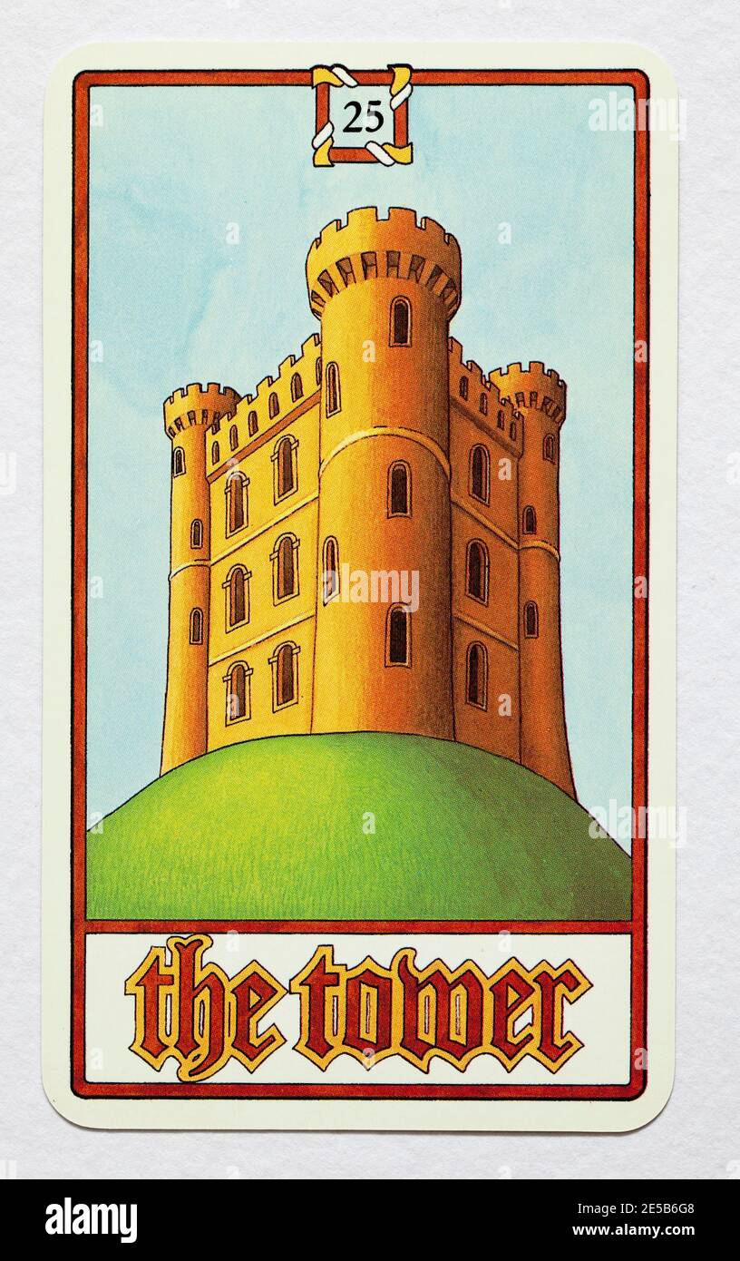 THE TOWER CARD from a pack of Psy Cards - The Great Game of the Human ...