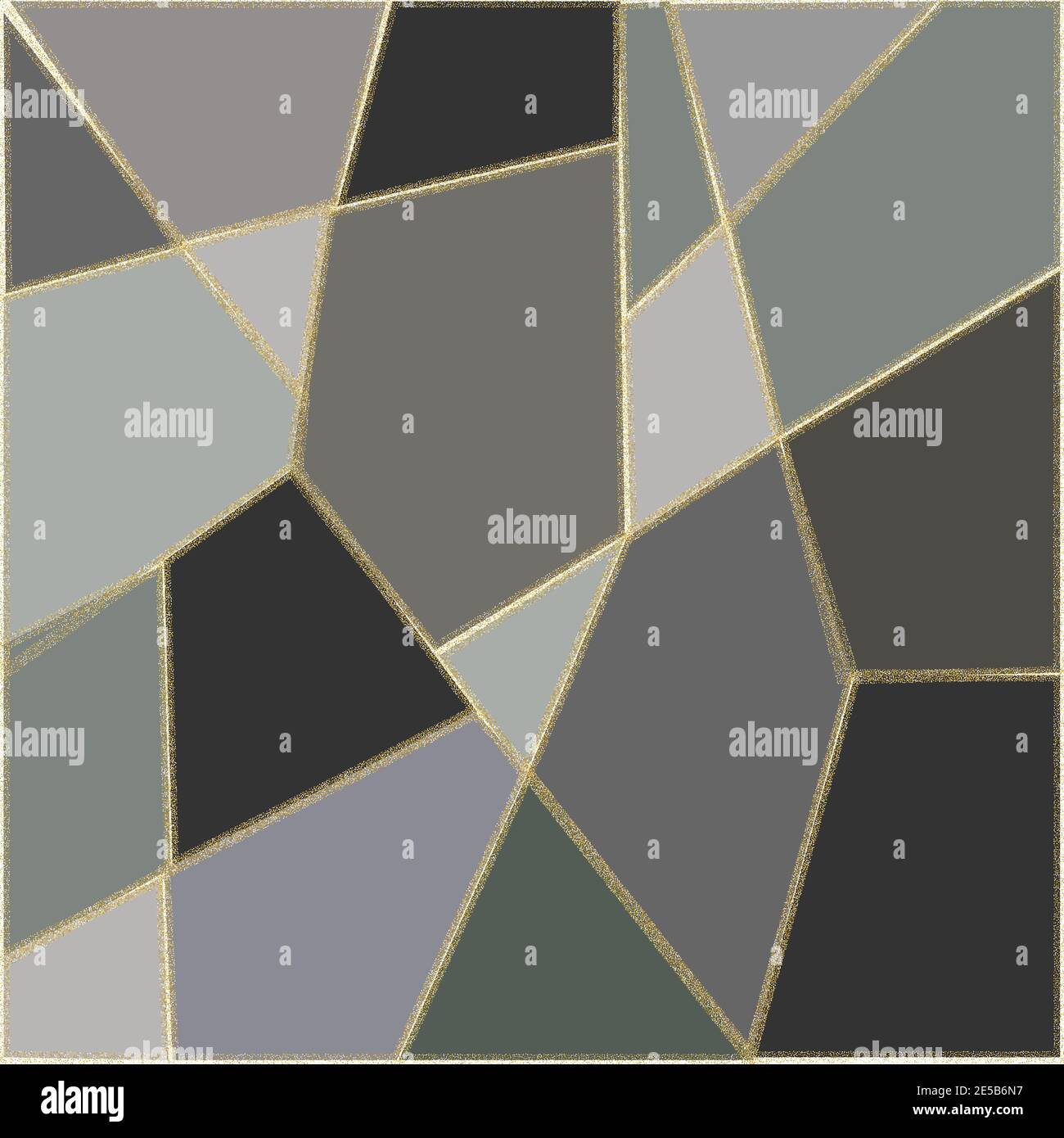 Gray geometric shapes with a golden outline. Design for wallpaper Stock ...