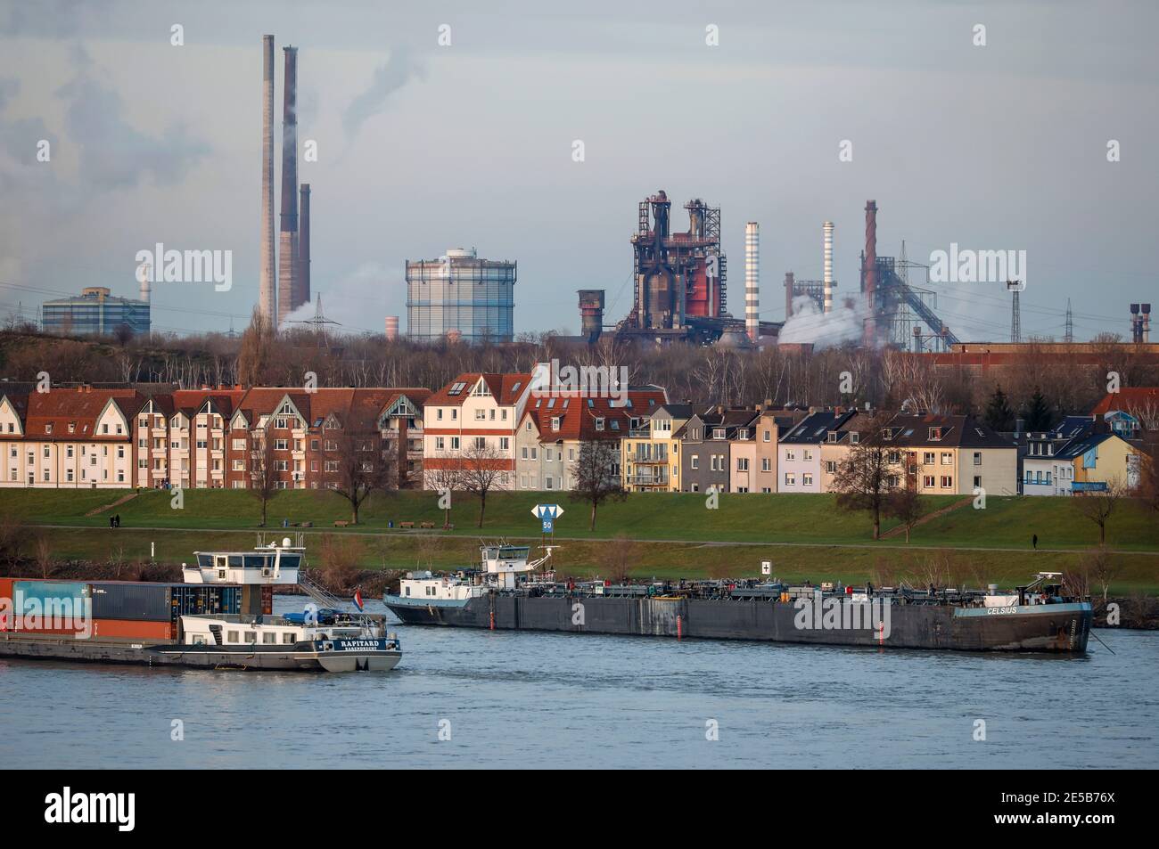 Duisburg, North Rhine-Westphalia, Germany - Cityscape in the Ruhr area ...