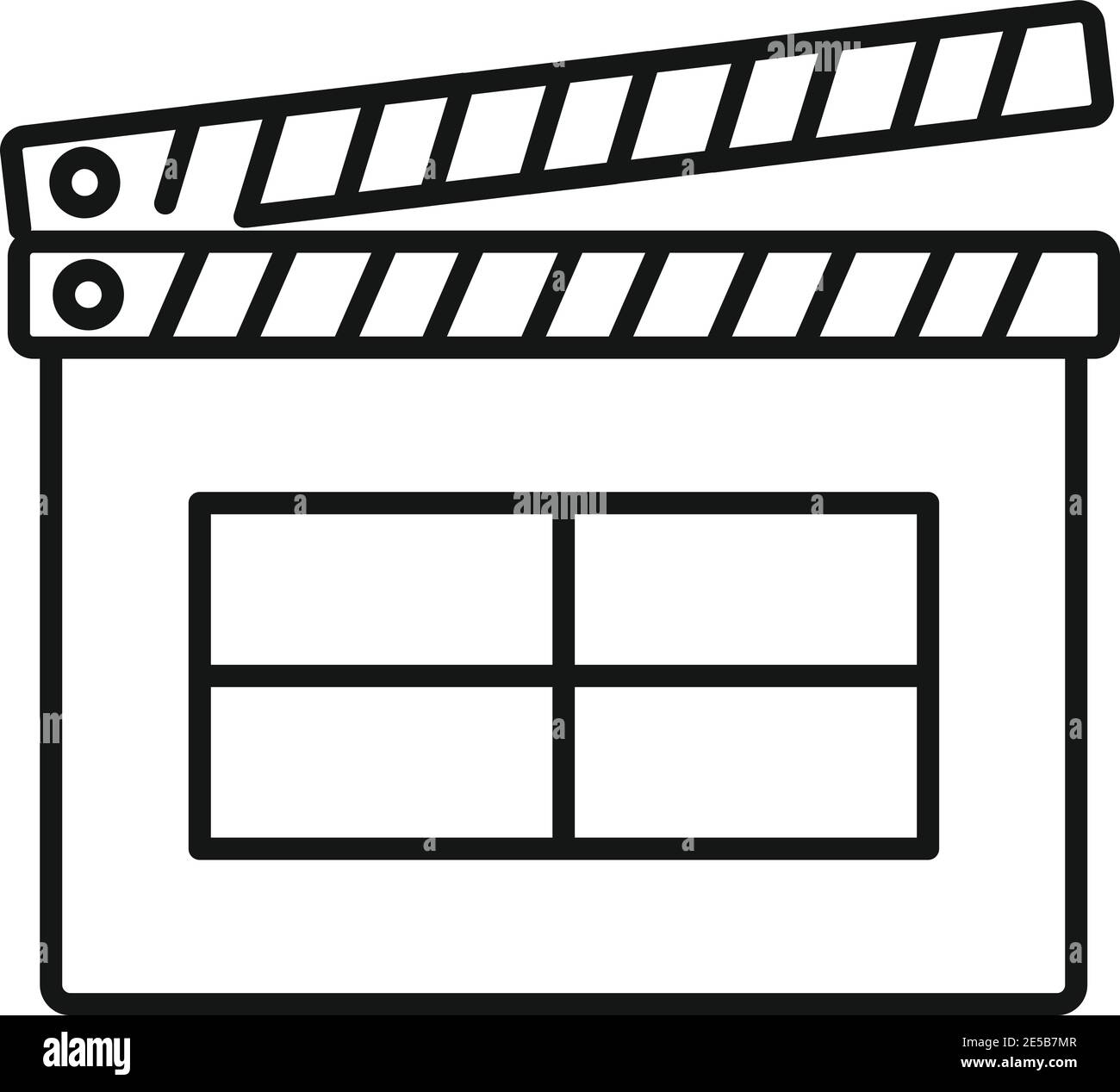 Clapper icon, outline style Stock Vector Image & Art - Alamy