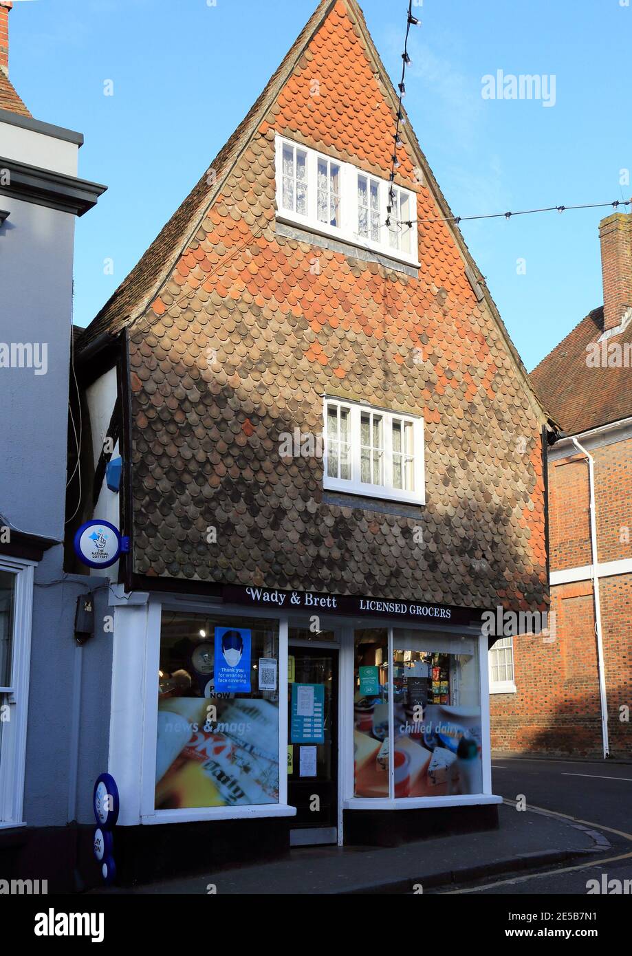 Village shop in High Street, Charing, Kent, England, United Kingdom ...
