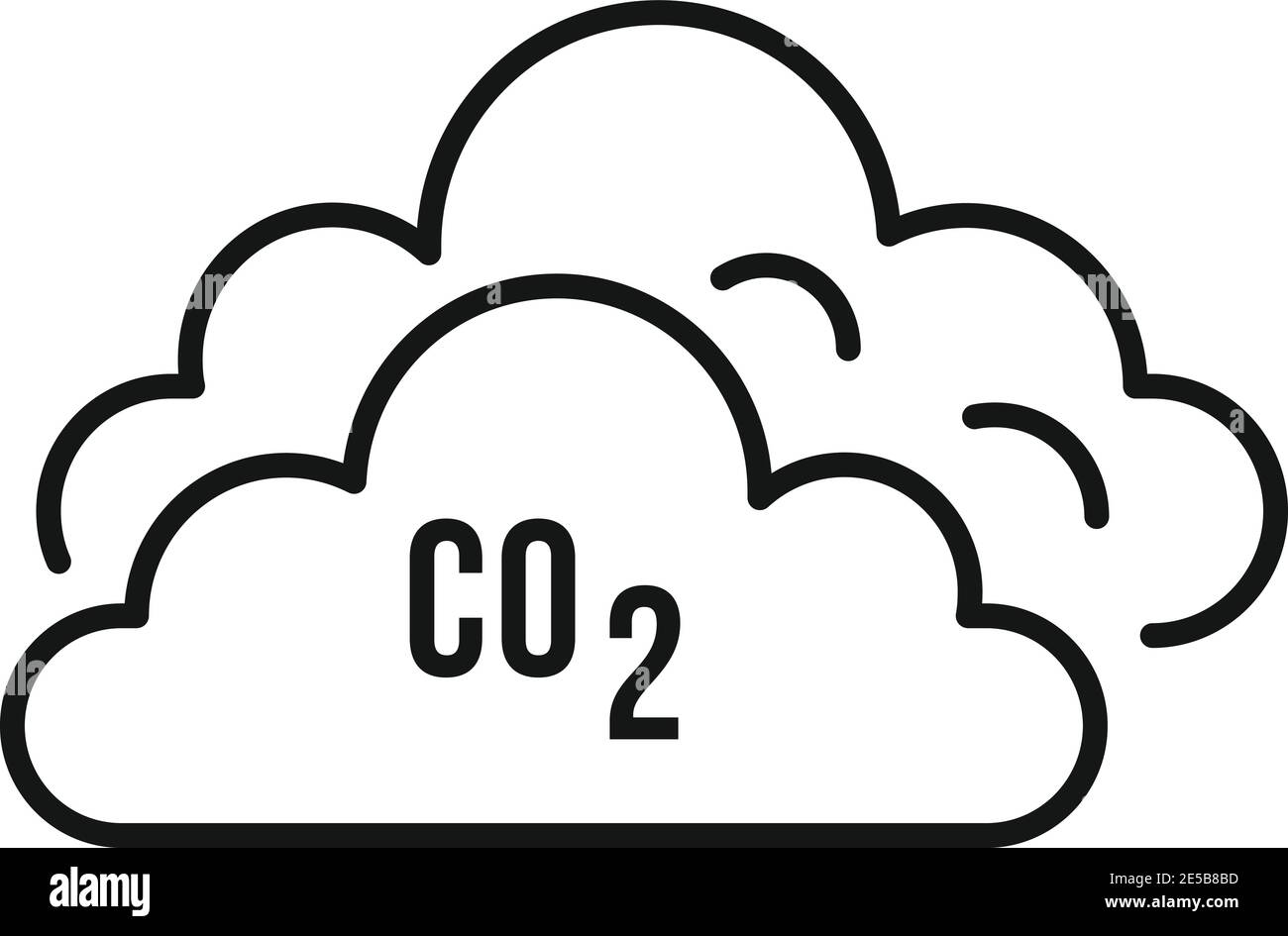 Co2 clouds icon, outline style Stock Vector Image & Art - Alamy