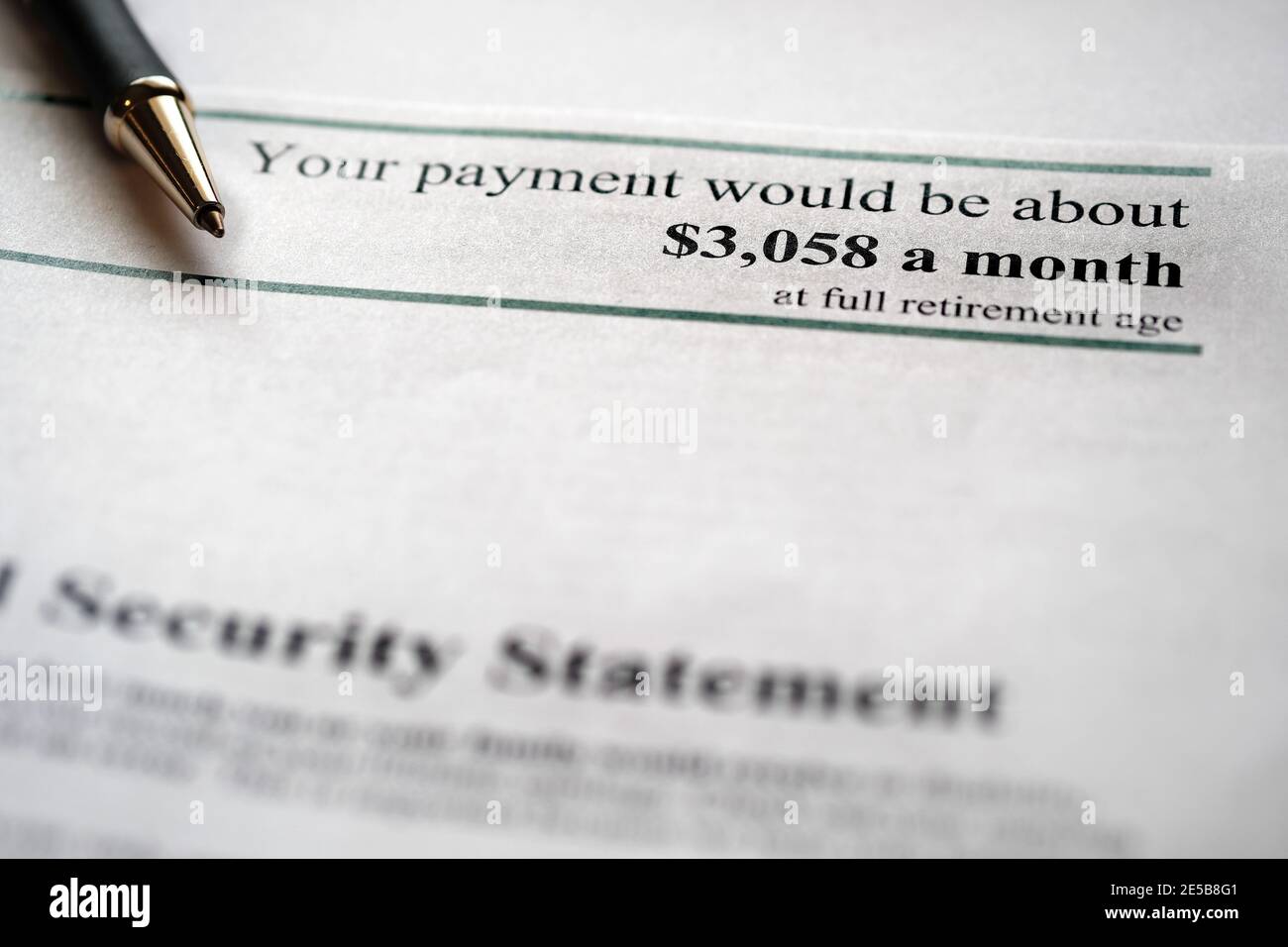 Social security statement hi-res stock photography and images - Alamy