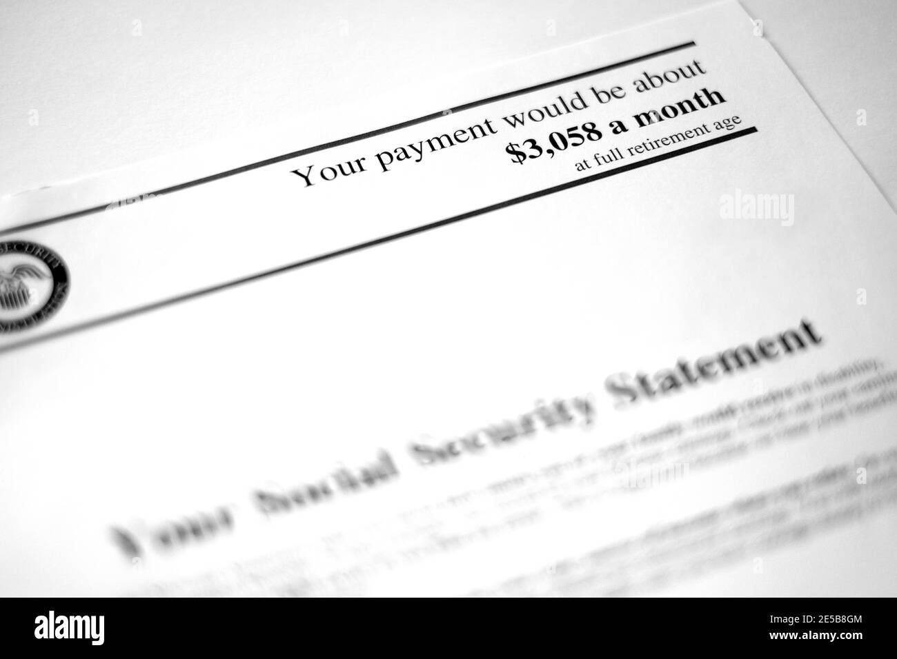 Social security statement hi-res stock photography and images - Alamy