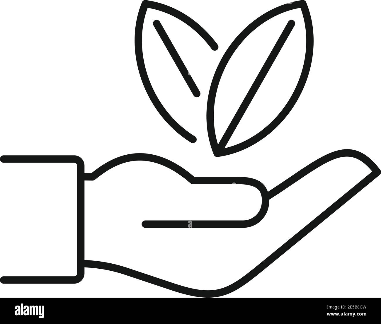 Keep leaf eco icon, outline style Stock Vector Image & Art - Alamy