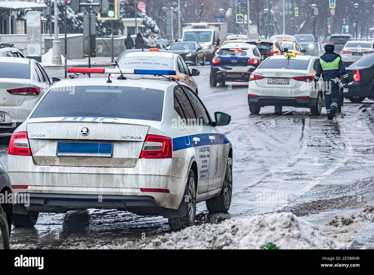 Russian police car hi-res stock photography and images - Alamy