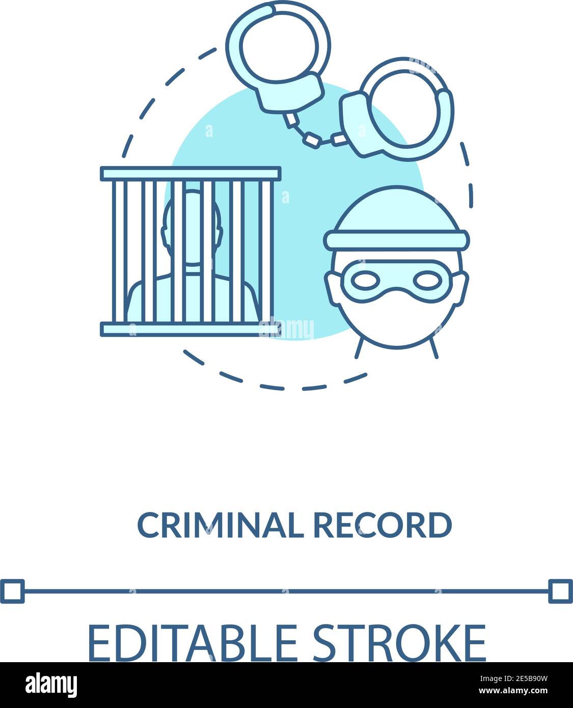 Criminal record turquoise concept icon Stock Vector Image & Art - Alamy
