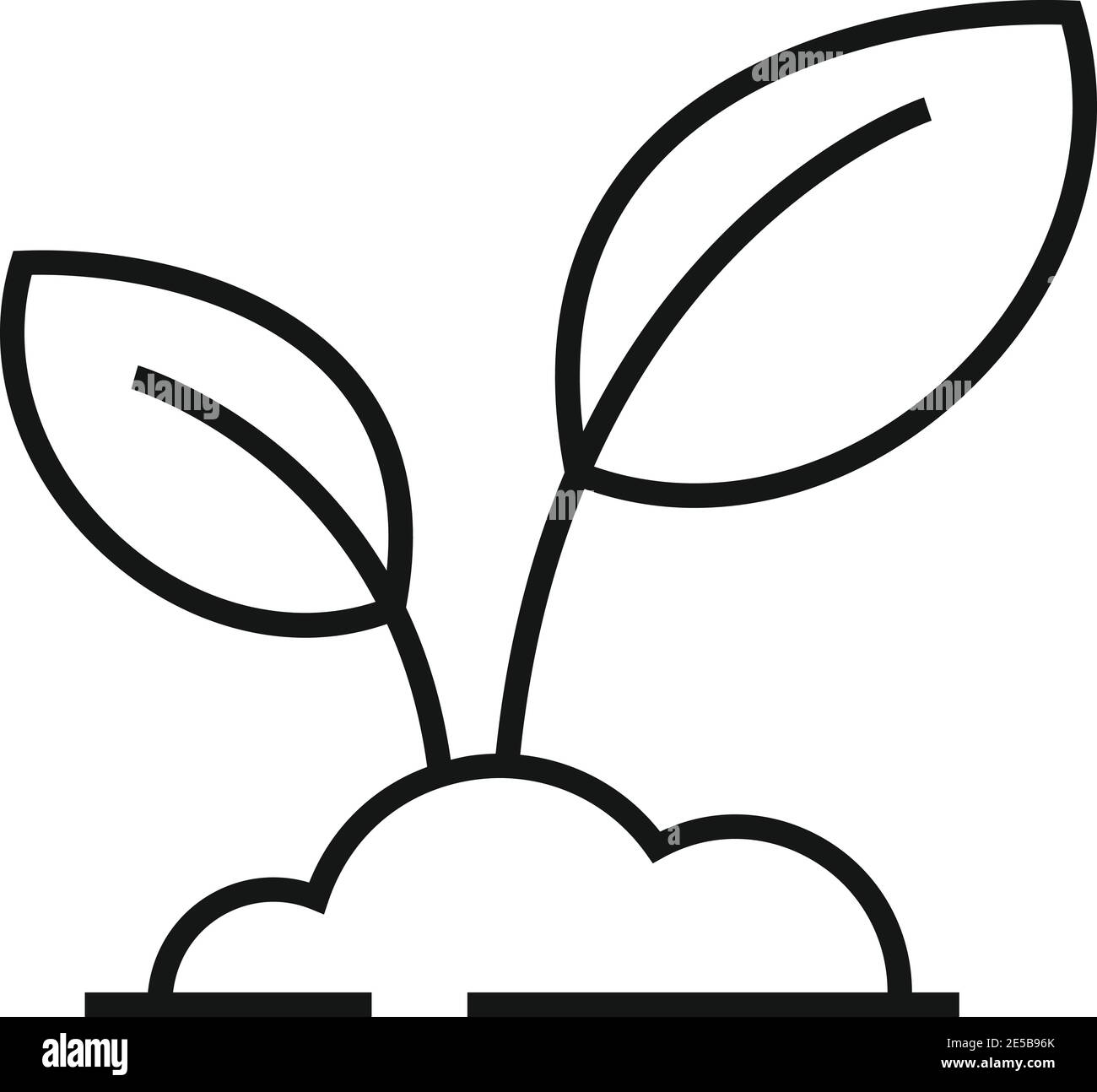 Eco ground plant icon, outline style Stock Vector Image & Art - Alamy