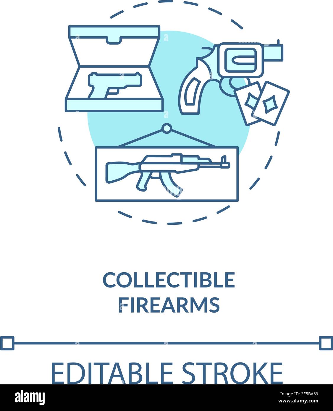 Collectible firearms turquoise concept icon Stock Vector Image & Art ...