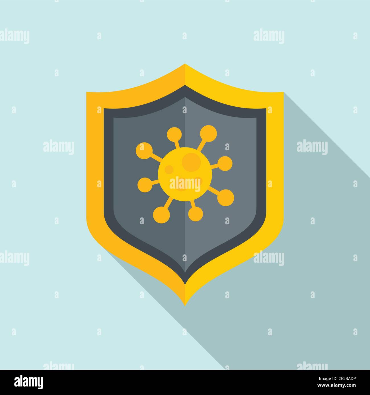 Biohazard shield icon flat Stock Vector Images - Alamy