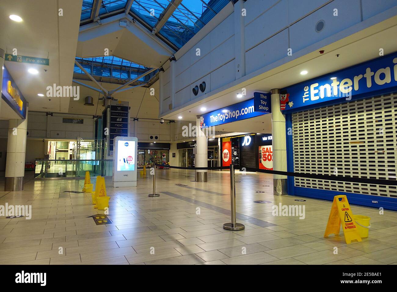Ashford, Kent, UK. 27 January, 2021. A large shopping mall in the town ...