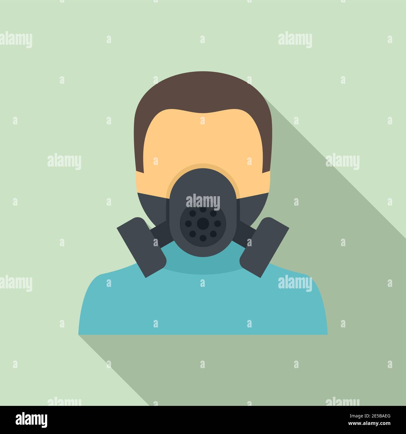 Man in gas mask icon, flat style Stock Vector Image & Art - Alamy