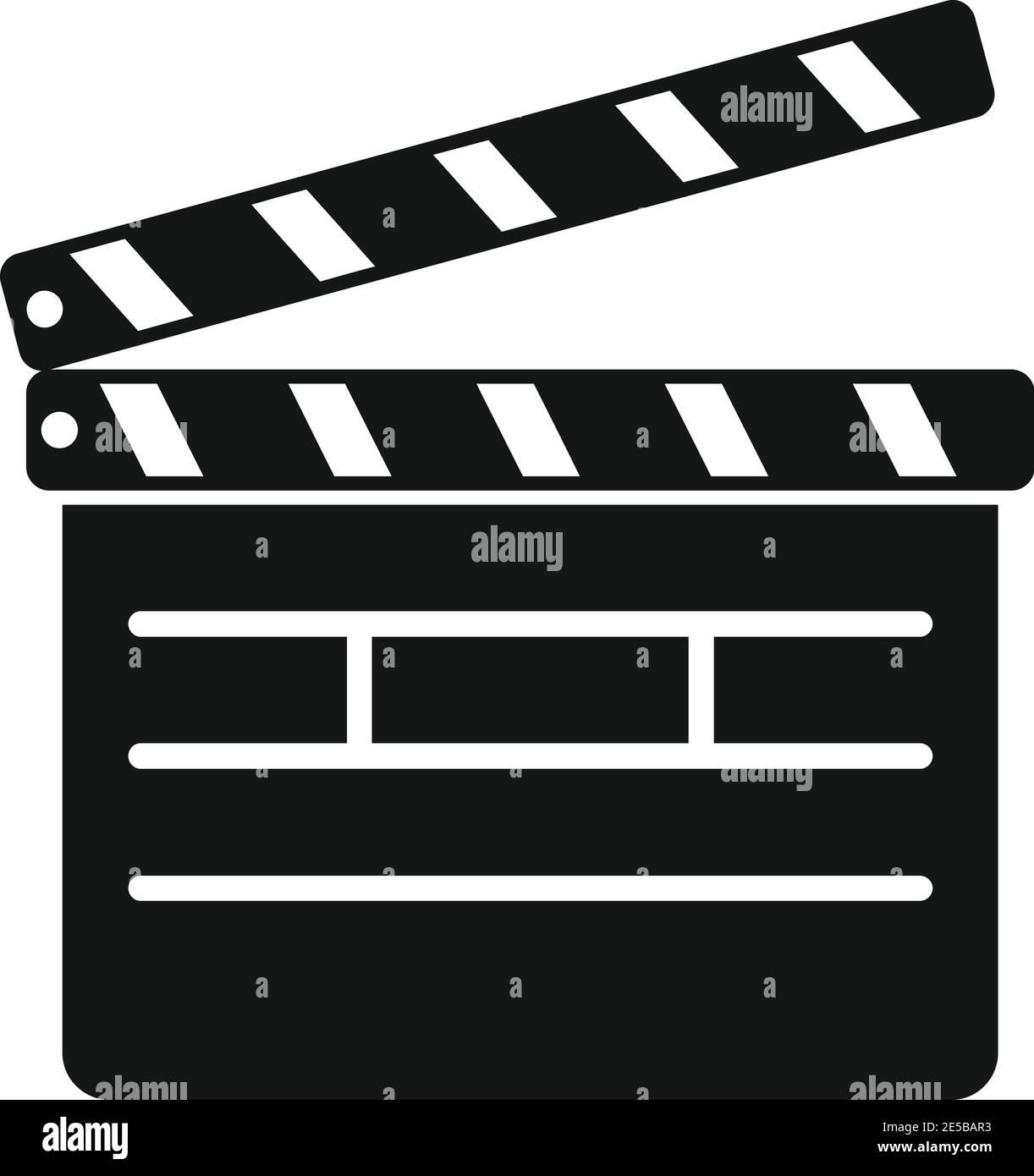 Movie clap simple black Cut Out Stock Images & Pictures - Alamy