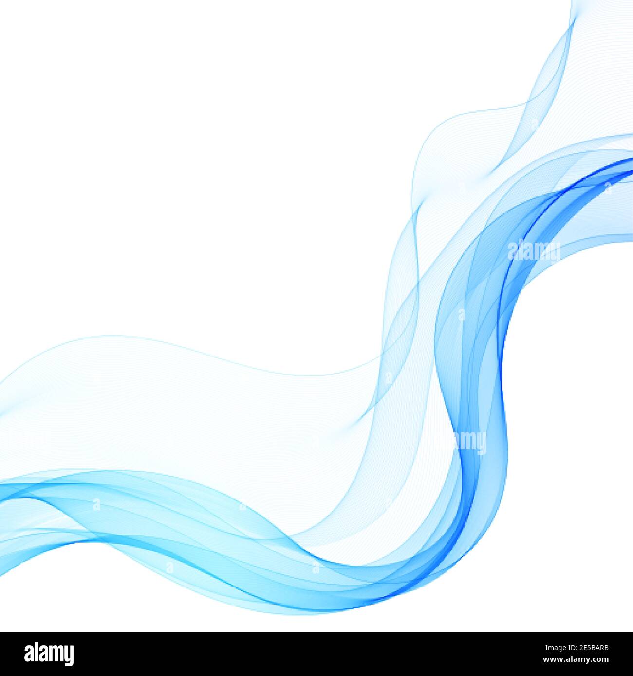 Abstract blue wave. Isolated lines on white background Stock Vector ...