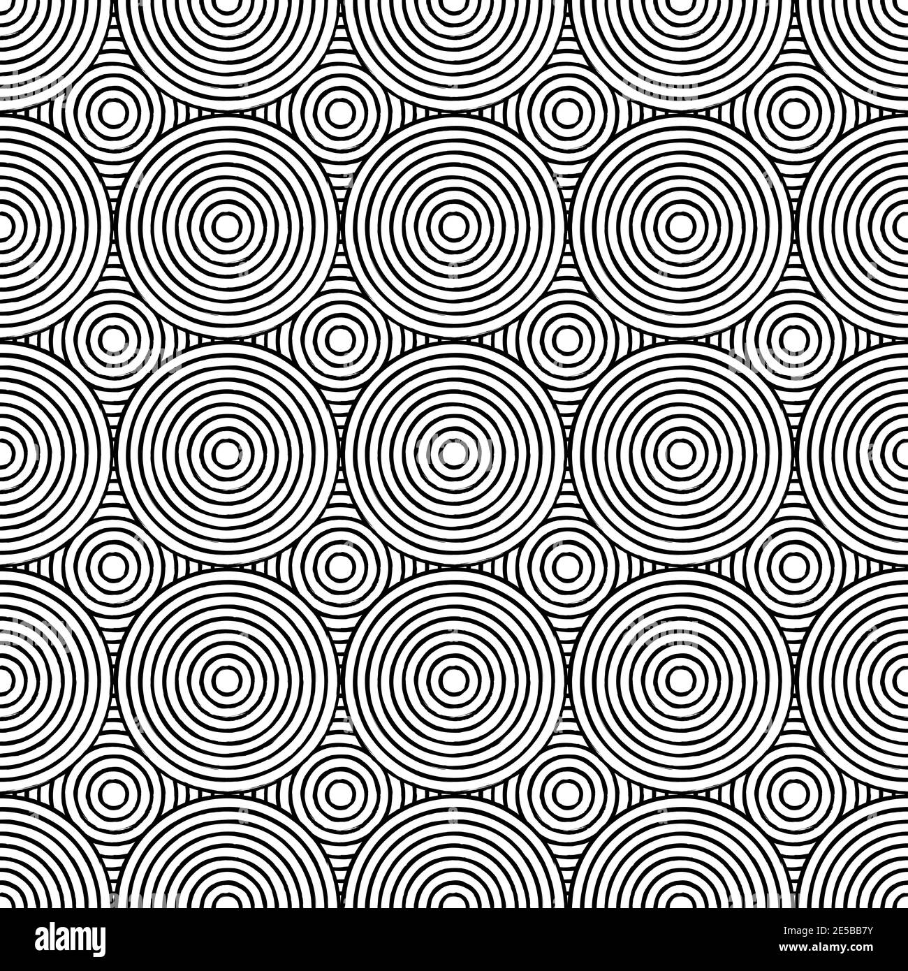 Seamless monochromatic circle pattern design hi-res stock photography ...