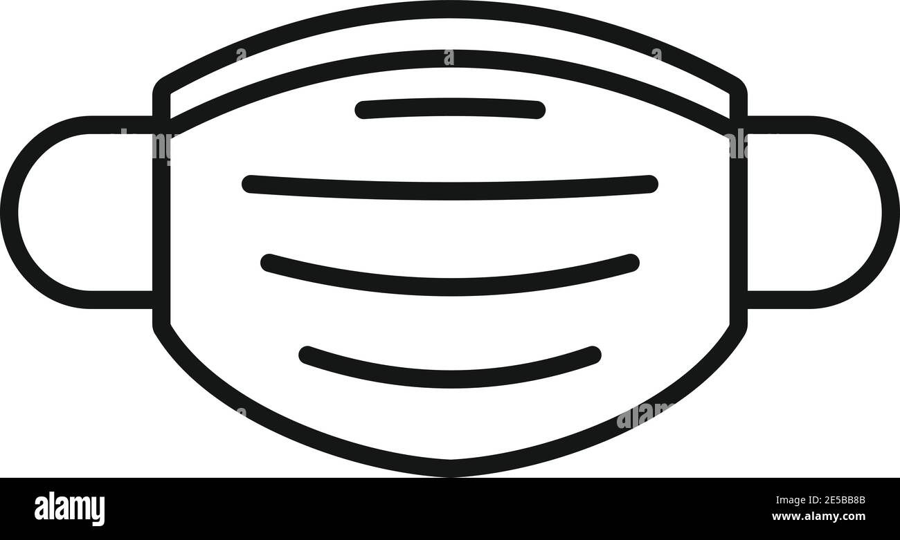 Medical mask icon, outline style Stock Vector Image & Art - Alamy