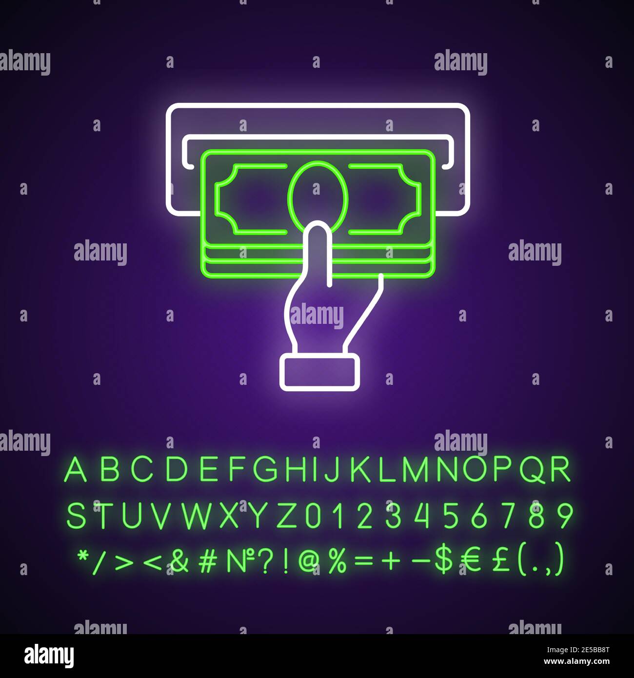 Cash out option neon light icon Stock Vector Image & Art - Alamy