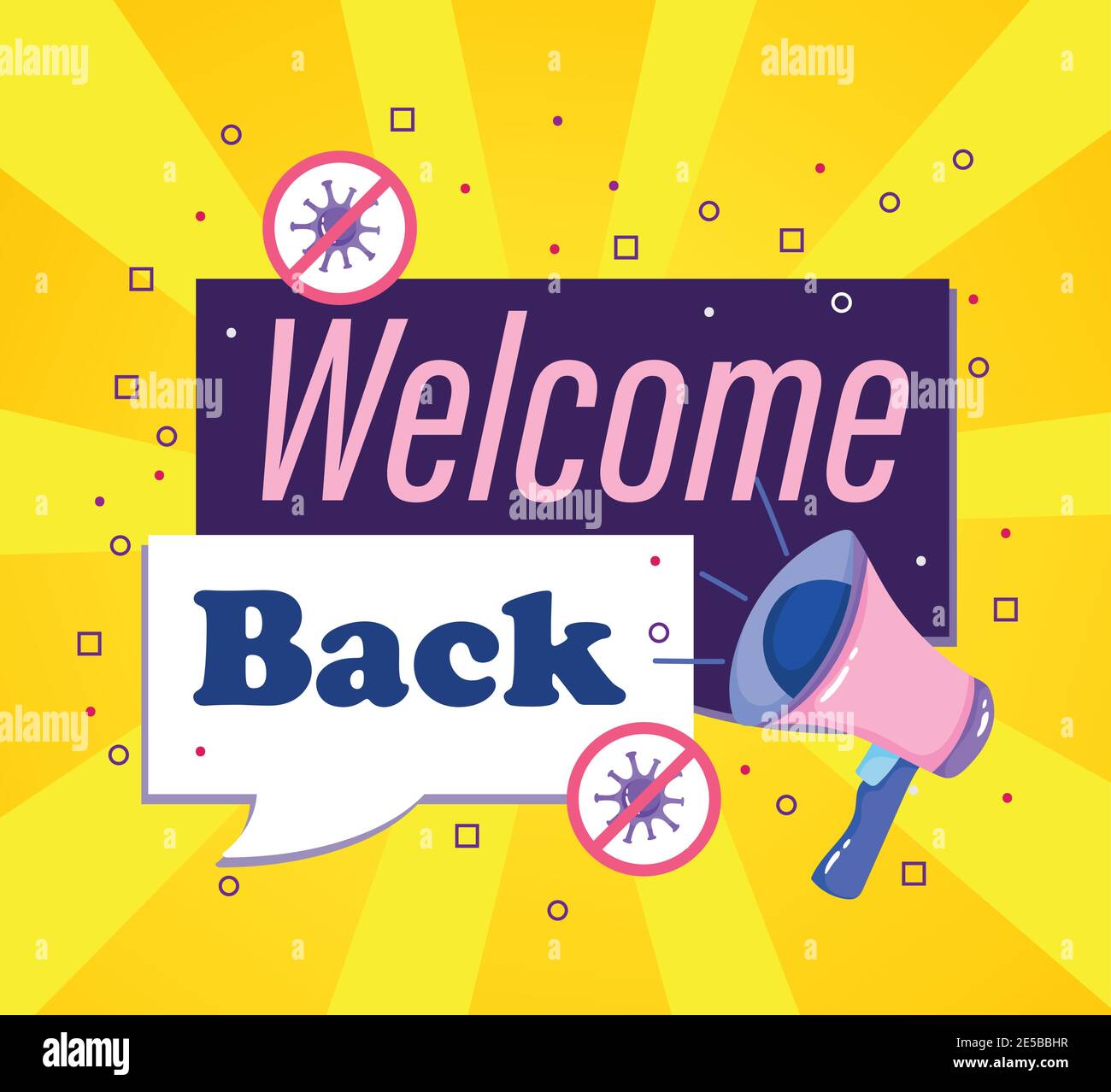 Reopening welcome back marketing and advertising business vector ...