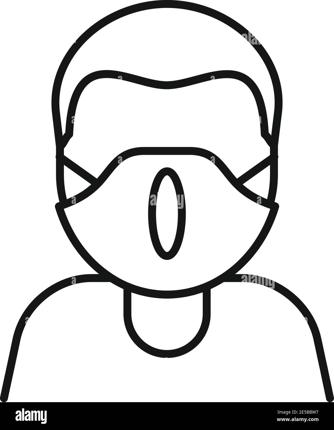 Afro american child mask icon, outline style Stock Vector Image & Art ...