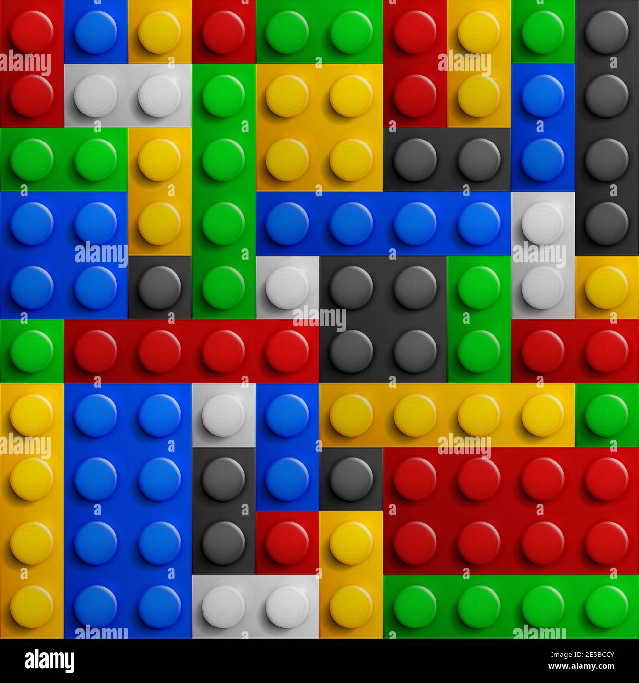 Colorful constructor parts plastic building blocks seamless background ...