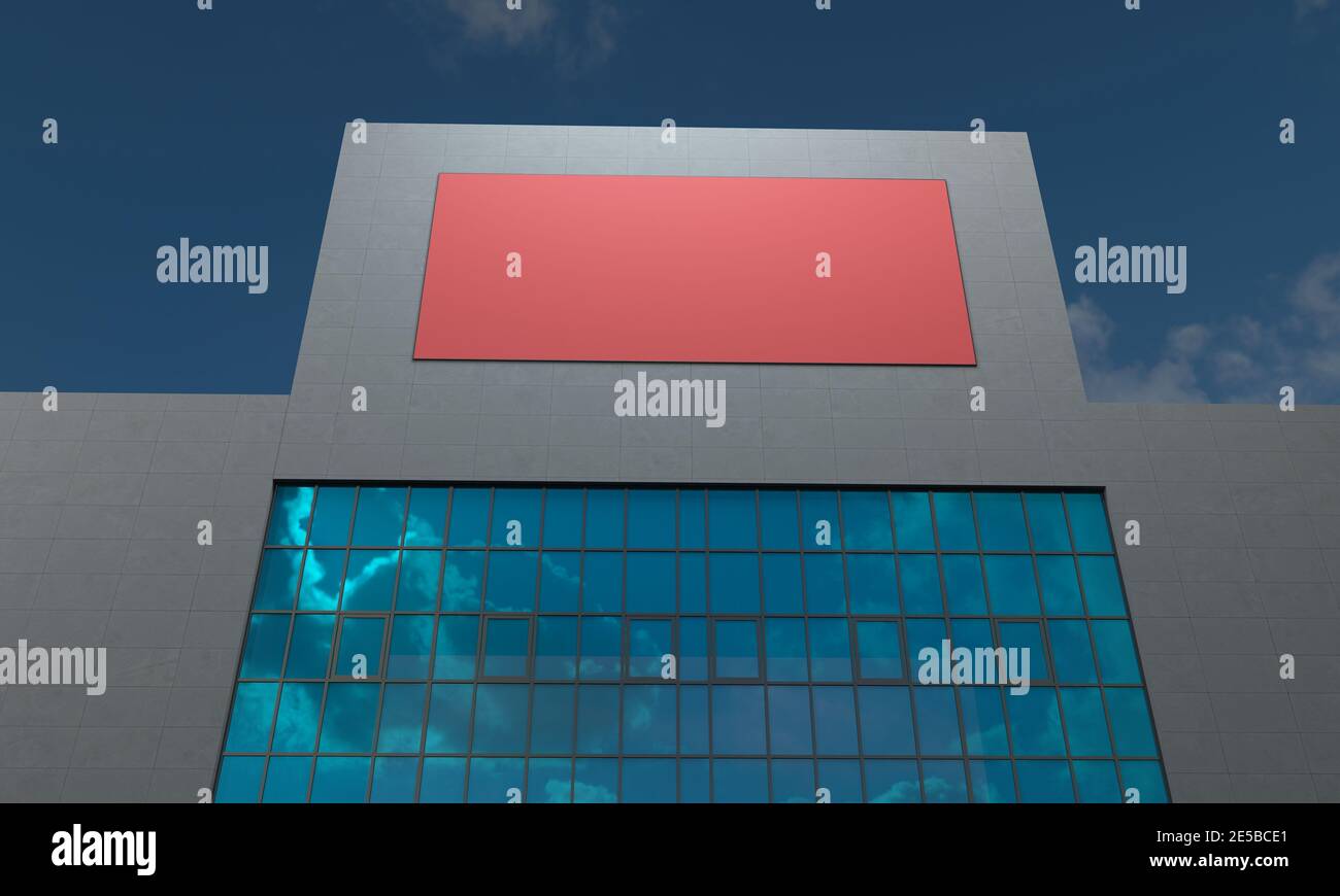 3d render of the extrior of a modern building with big windows Stock ...