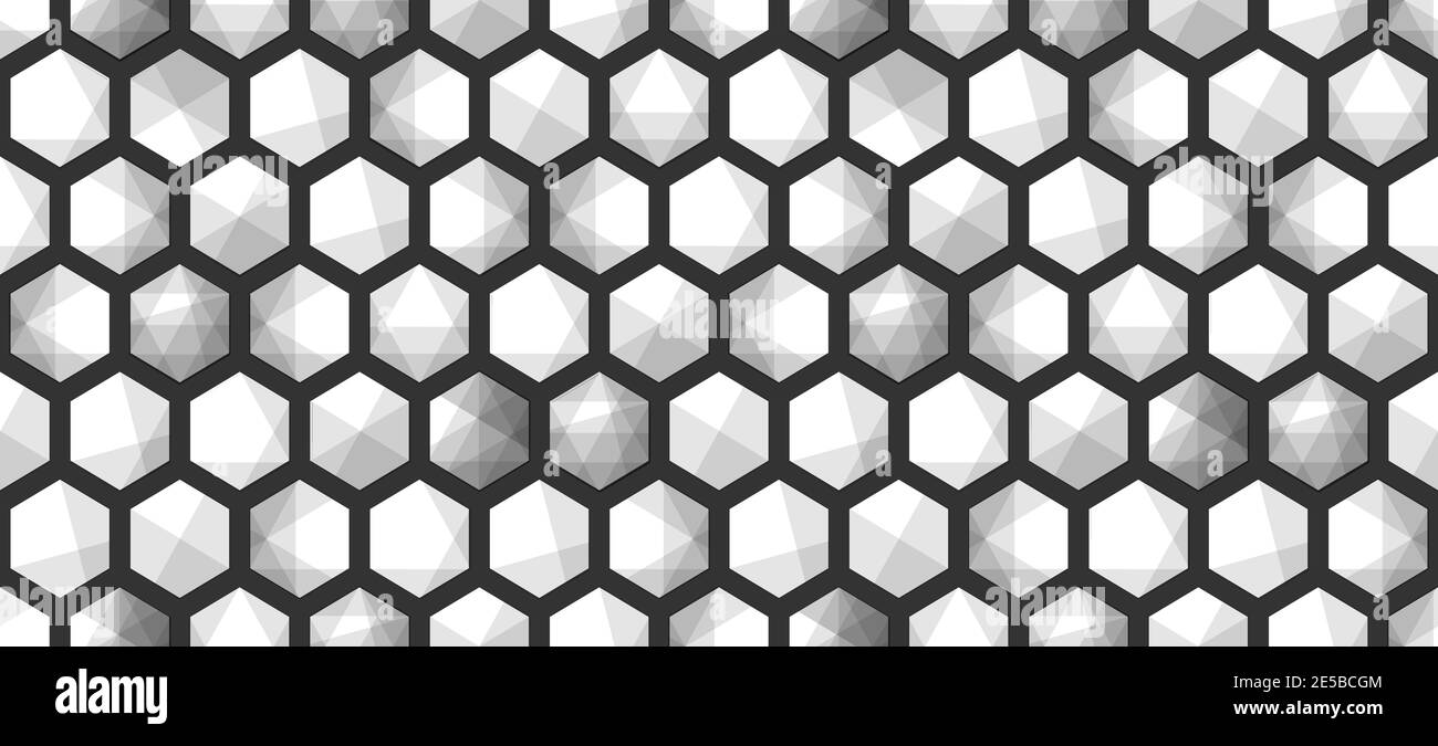 Abstract hexagonal background geometric grid seamless pattern Stock ...