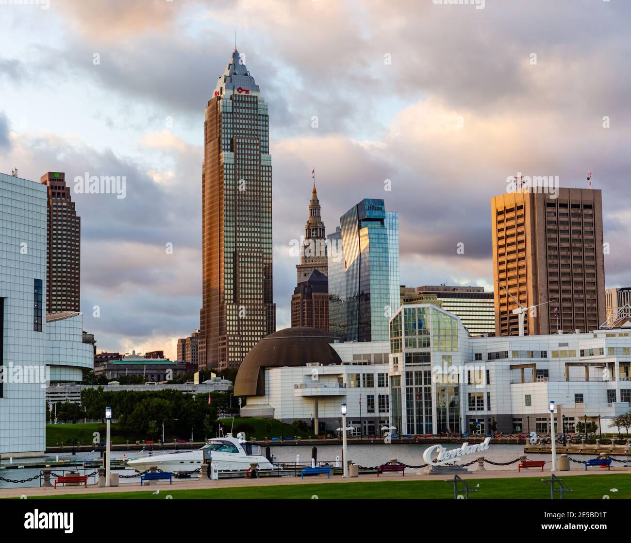 Cleveland, Ohio, USA - September 24, 2019: Buildings of downtown ...