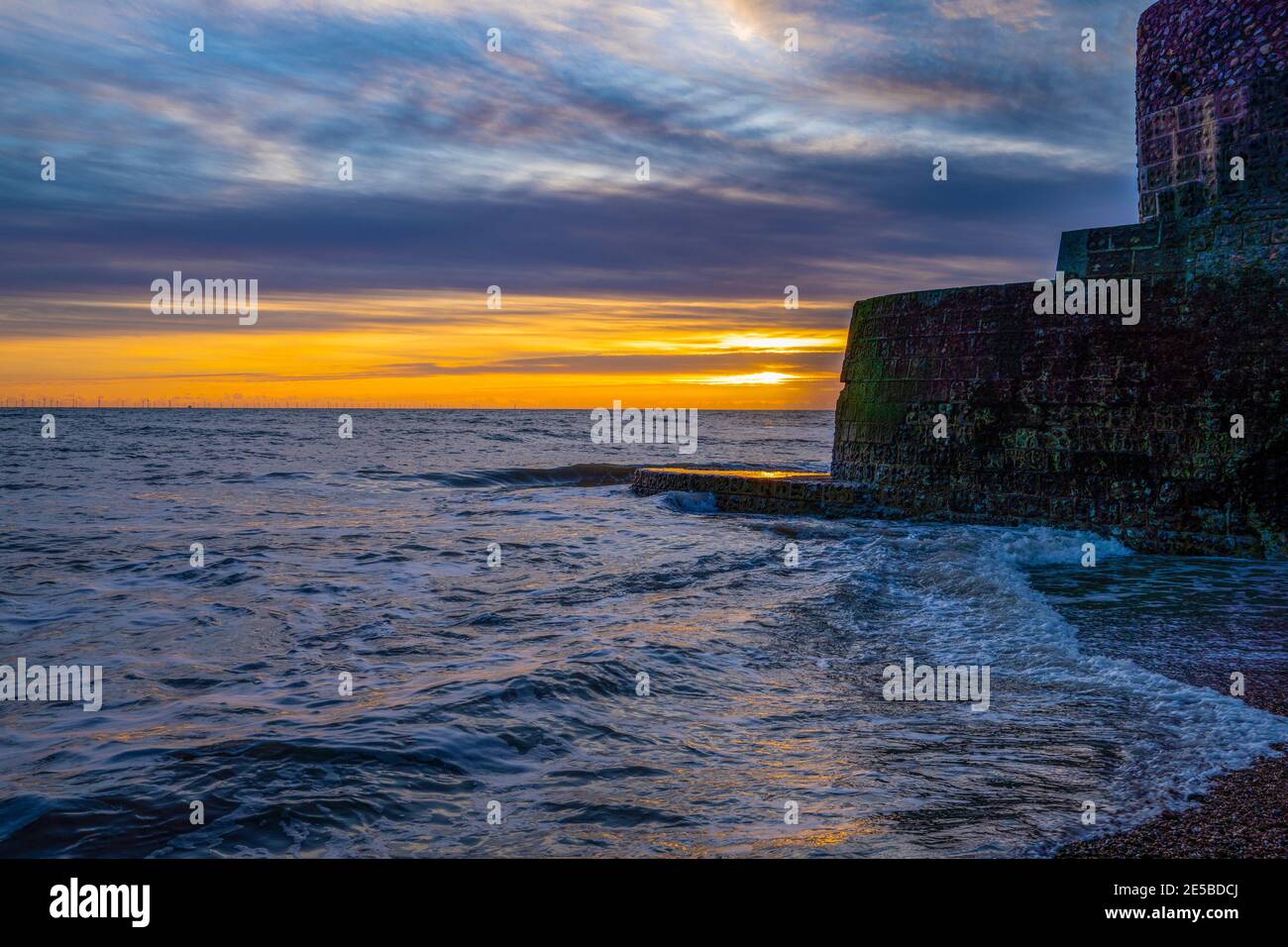 Wind turbines in english channel hi-res stock photography and images ...