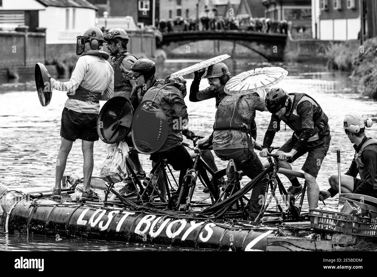 Men in rafts Black and White Stock Photos & Images - Alamy