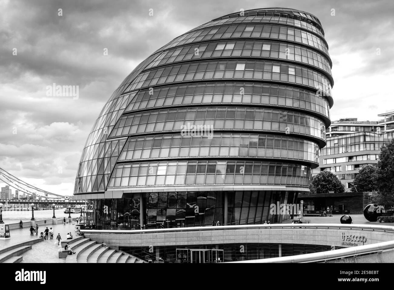 City Hall (London Assembly Building) On A Cloudy Day, London, UK Stock ...
