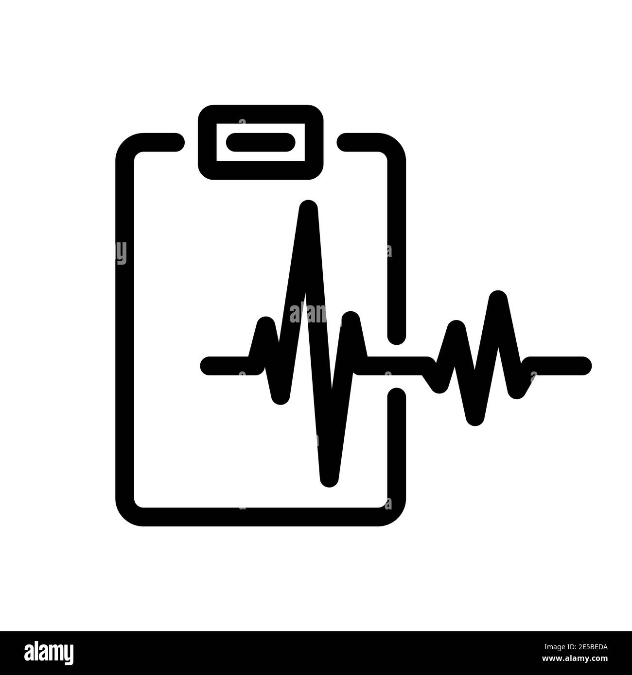 Clipboard with heartbeat icon. Medical test icon. Vector illustration ...