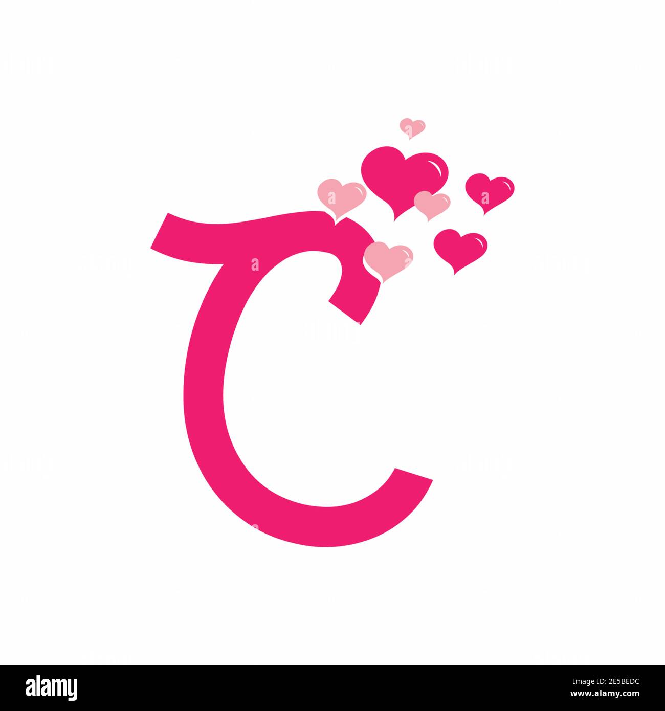 C Letter Pink