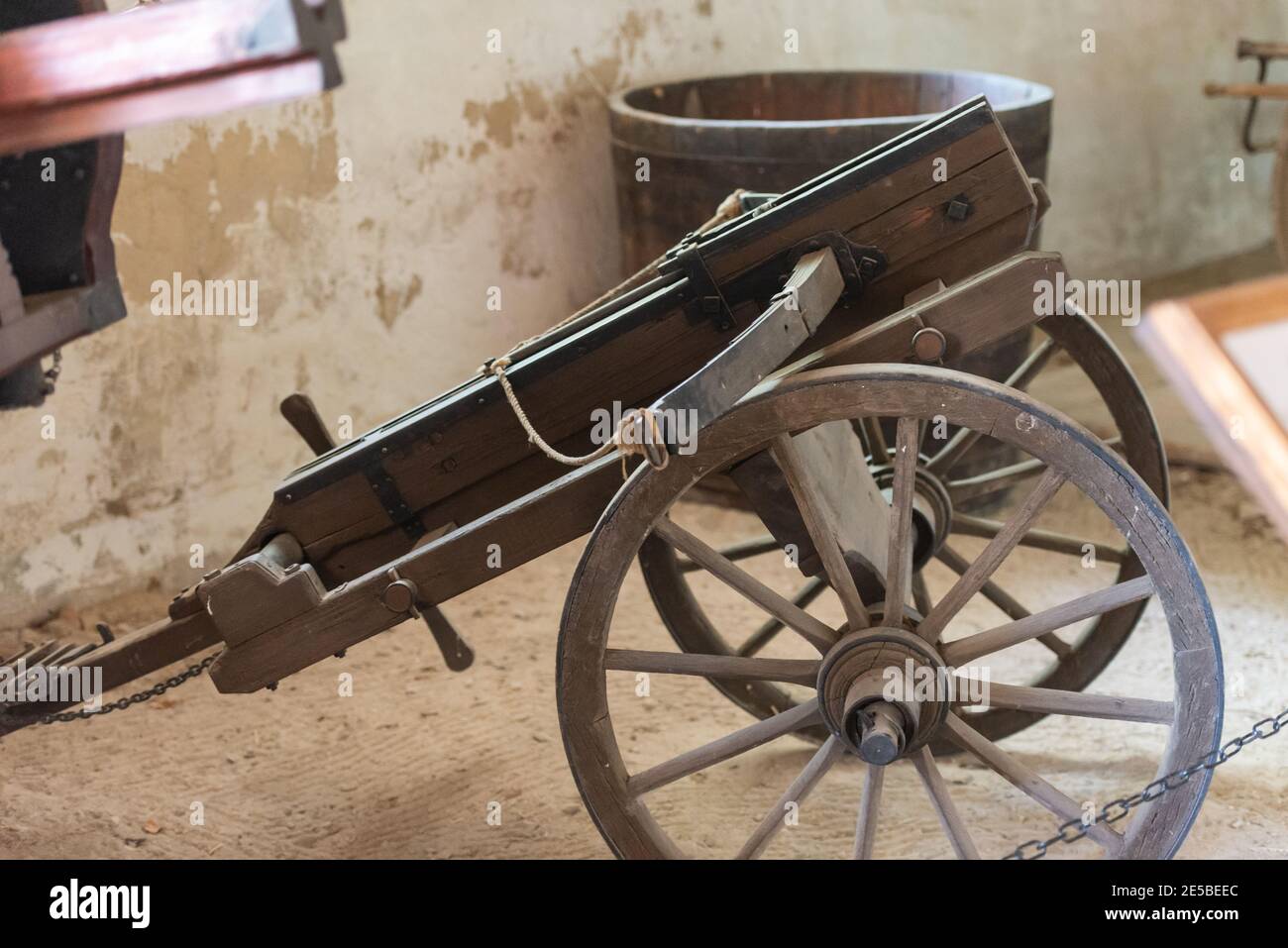 Bow is mounted on the frame. Large siege crossbow on the frame Stock ...