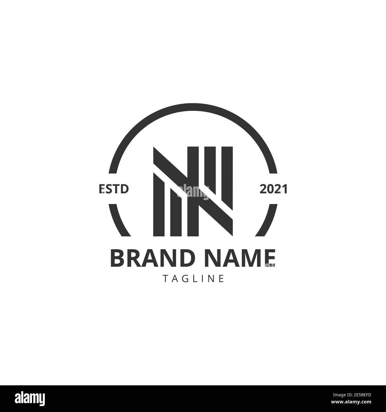 Simple Letter N NN Logo Monogram Vector Template suitable for any ...