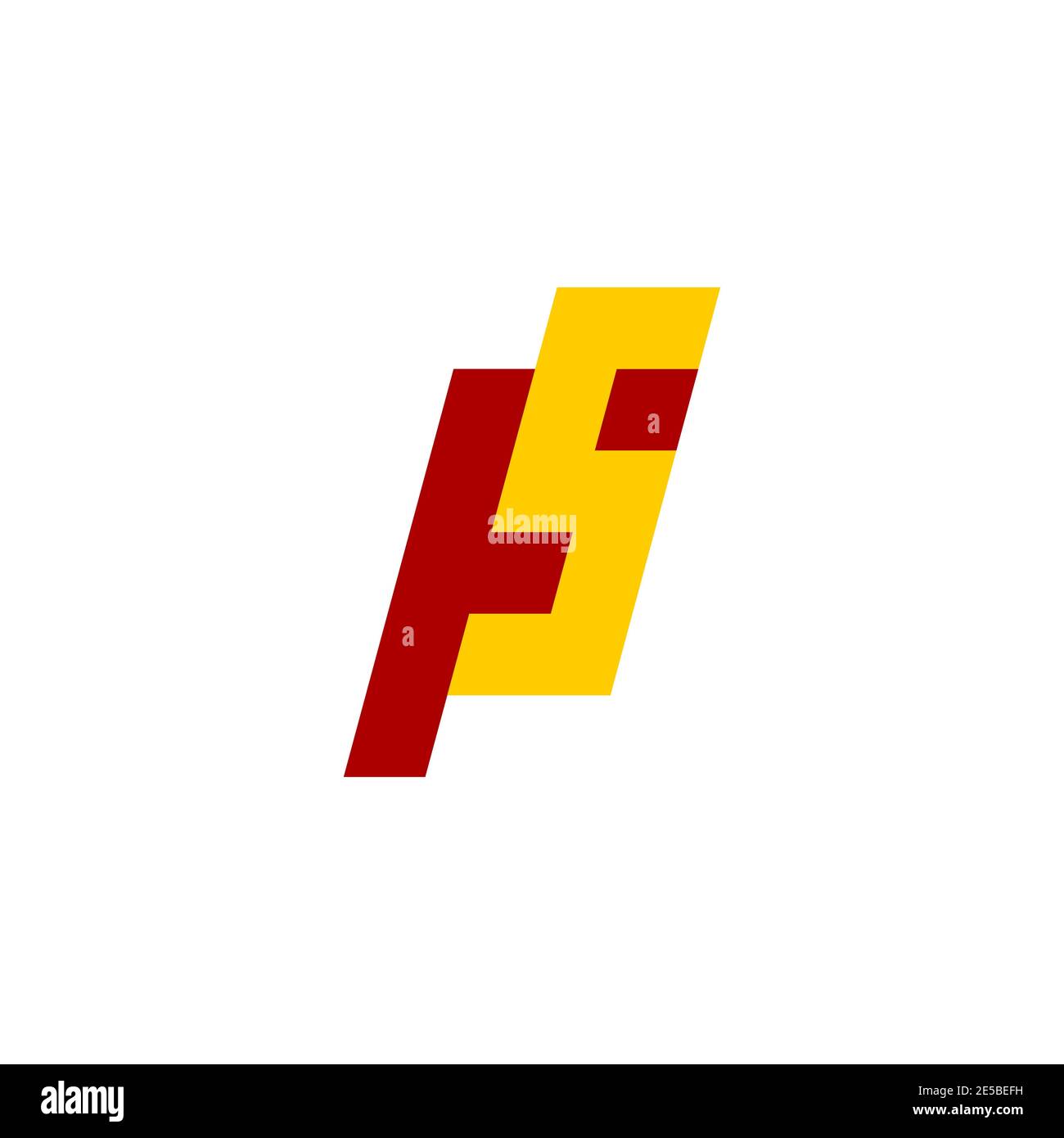 Modern Letter FS Combination Logo Vector Template suitable for personal ...