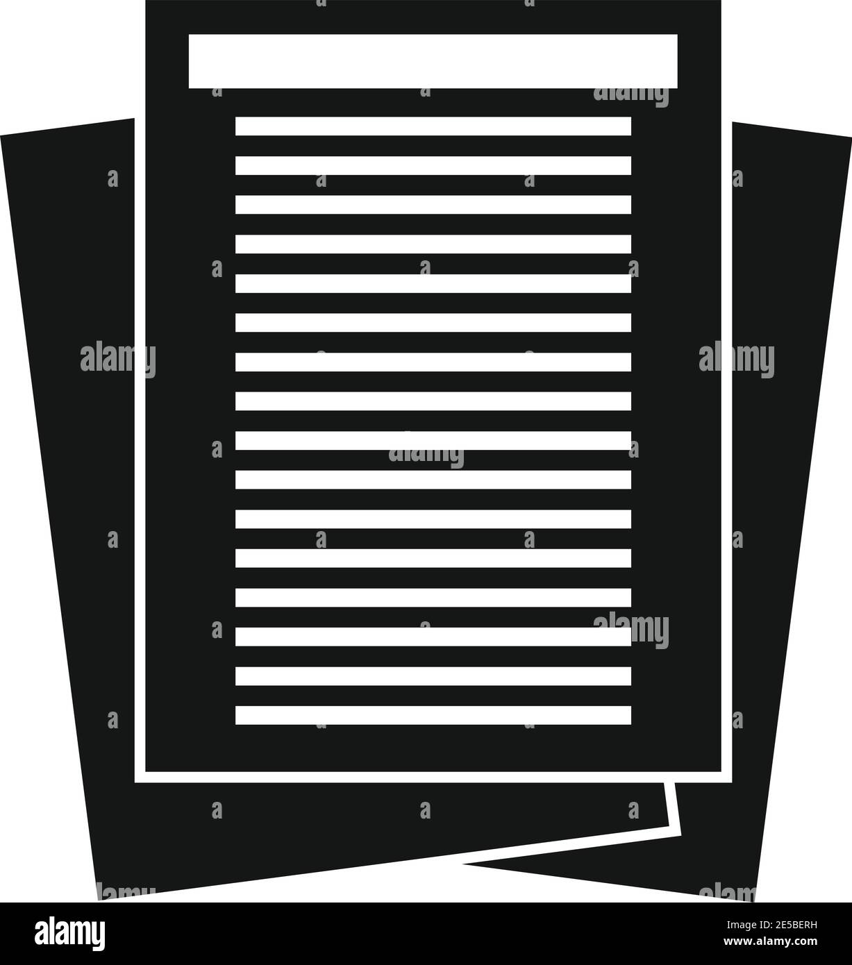 Documents magnifying glass vector Black and White Stock Photos & Images ...