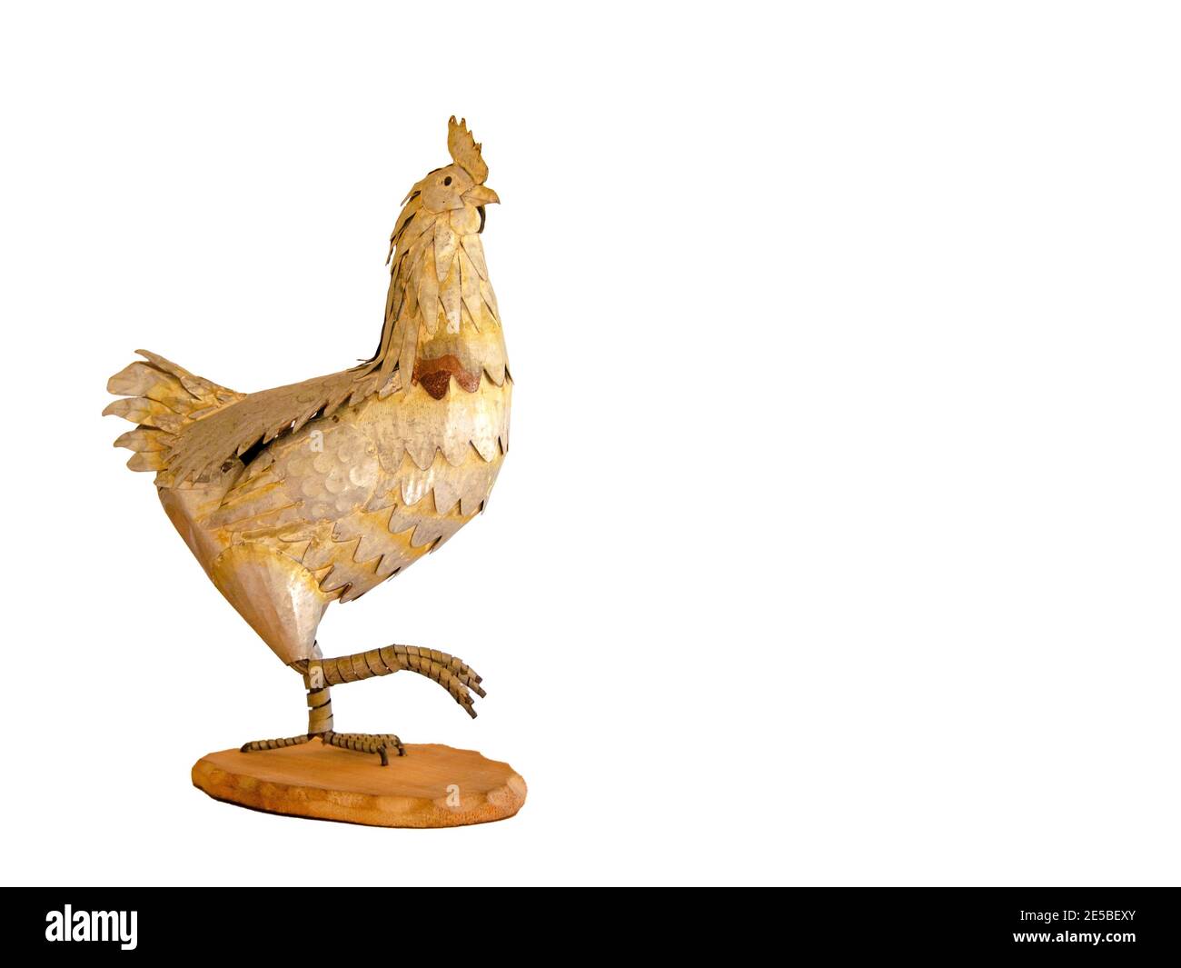 Decorative metalic rooster isolated on white background Stock Photo - Alamy
