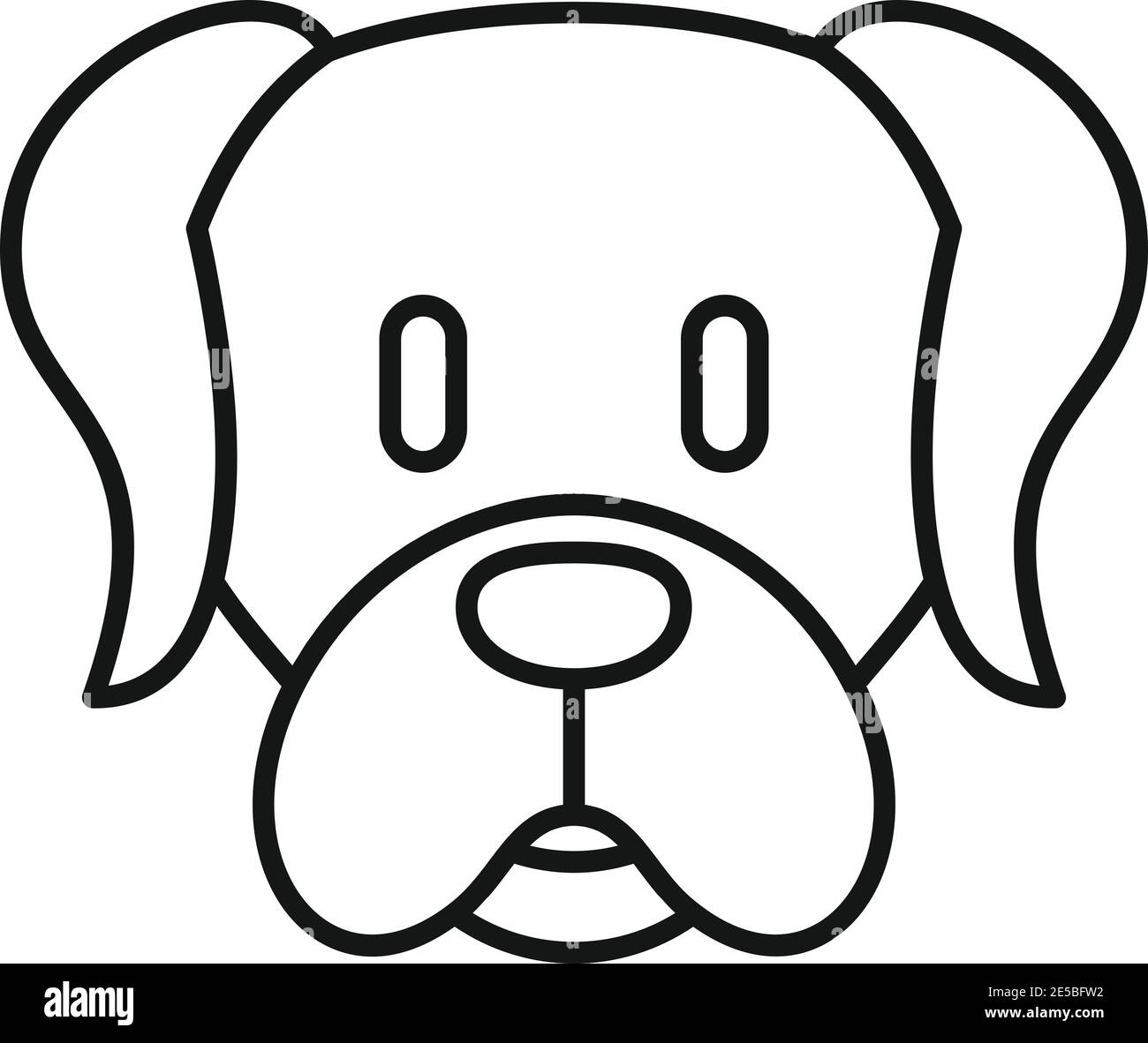 Puppy Face Outline