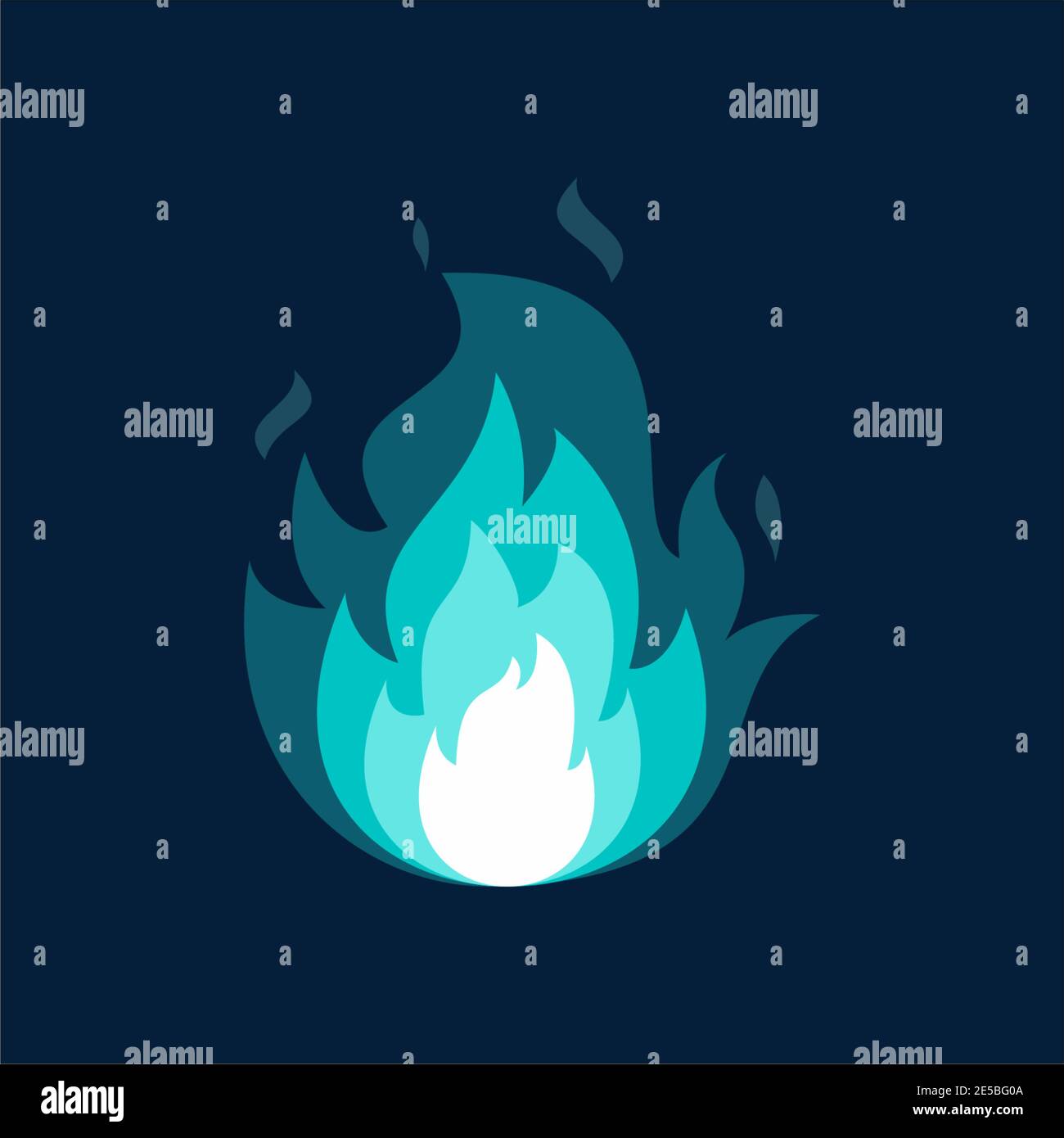Aqua color of fire flame vector illustration design Stock Vector Image ...