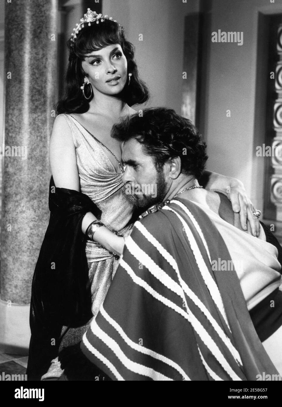 GINA LOLLOBRIGIDA and TYRONE POWER in SOLOMON AND SHEBA 1958 unfinished ...
