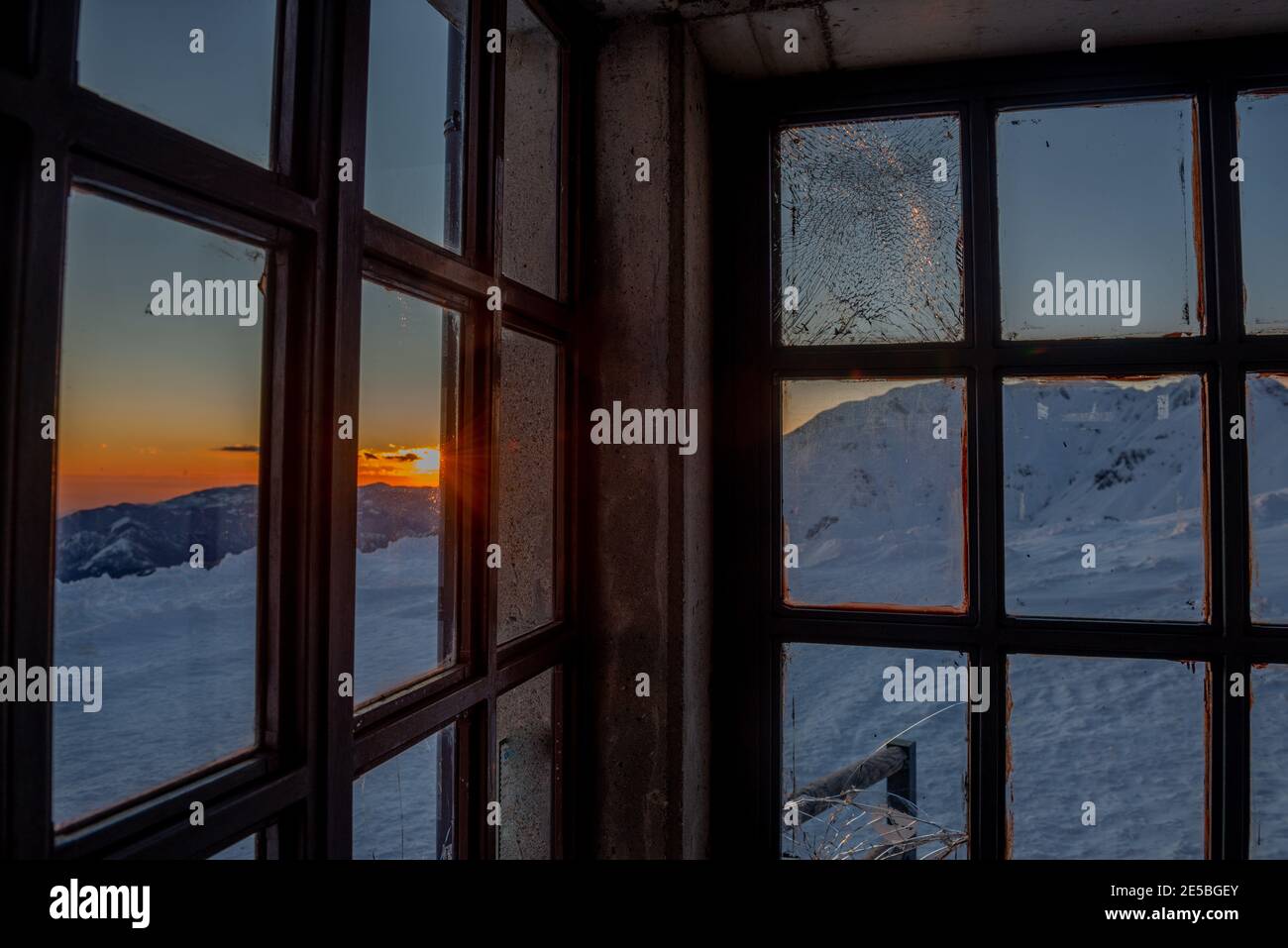 Broken glass sunset hi-res stock photography and images - Alamy