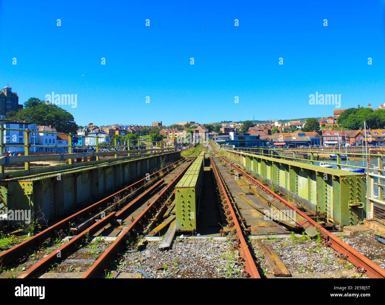 Folkestone Harbour Viaduct and Swing Bridge-The structure crosses the ...