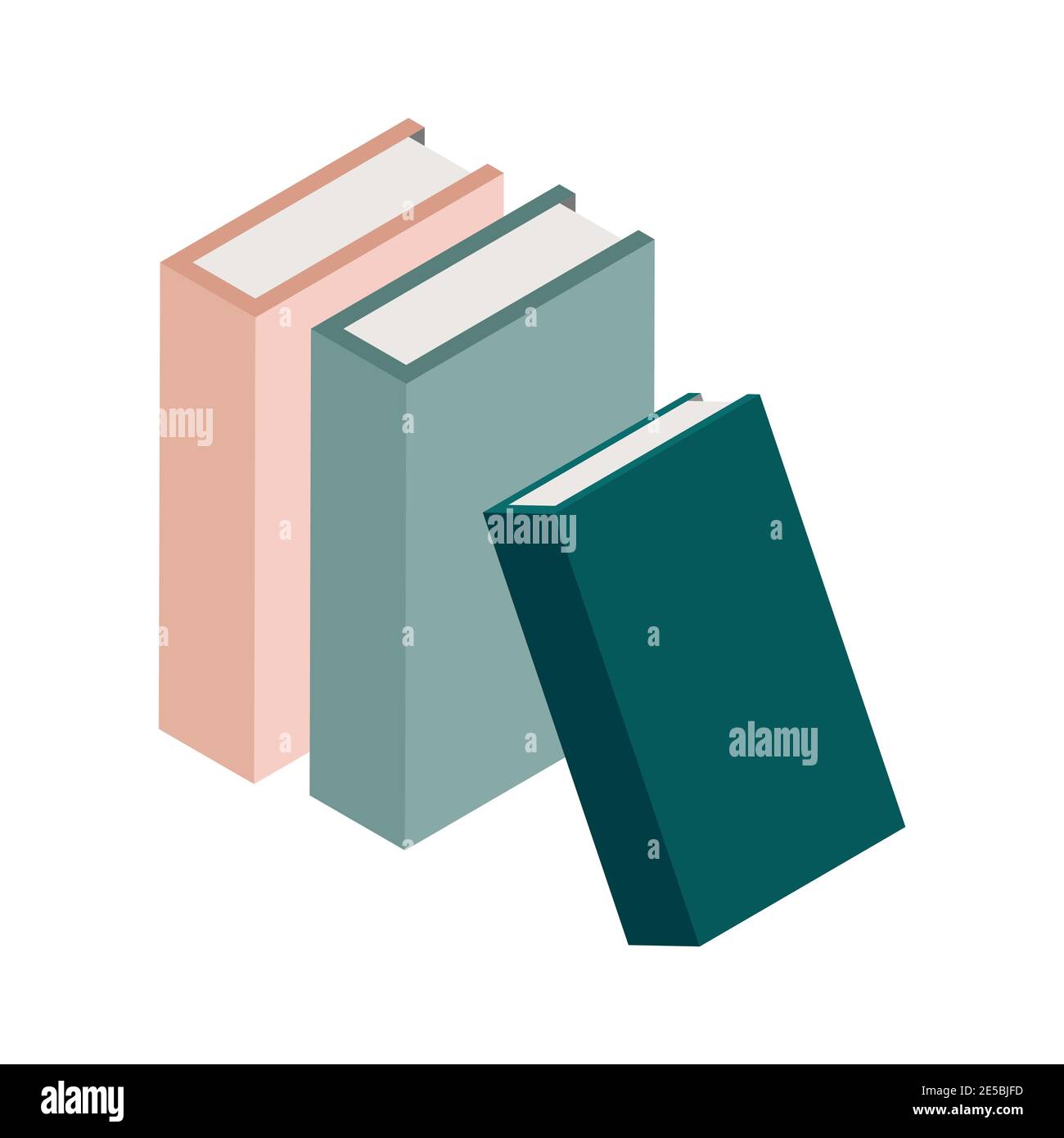 Isometric books icon for web design vector illustration. Textbooks ...
