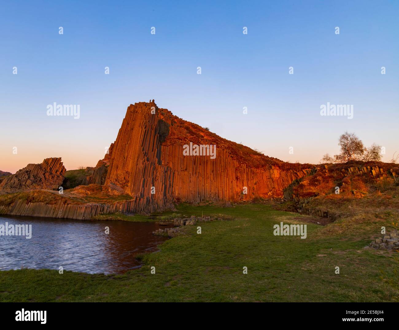 Polygonal structures of basalt columns, natural monument Panska skala ...