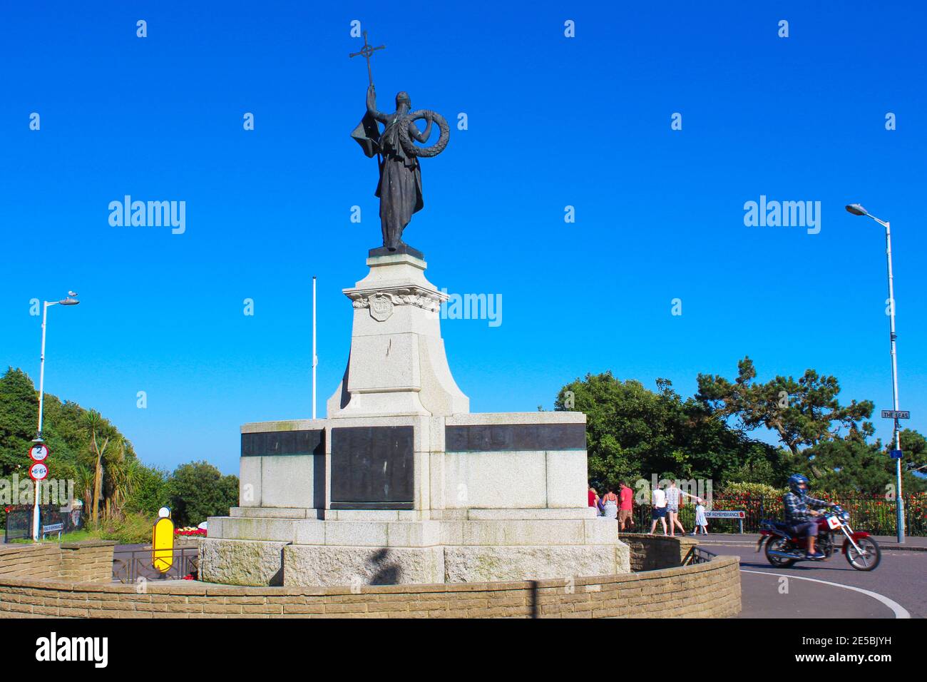 Folkestone War Memorial,Road of Remembrance view,Kent,UK,JULY 2016 ...