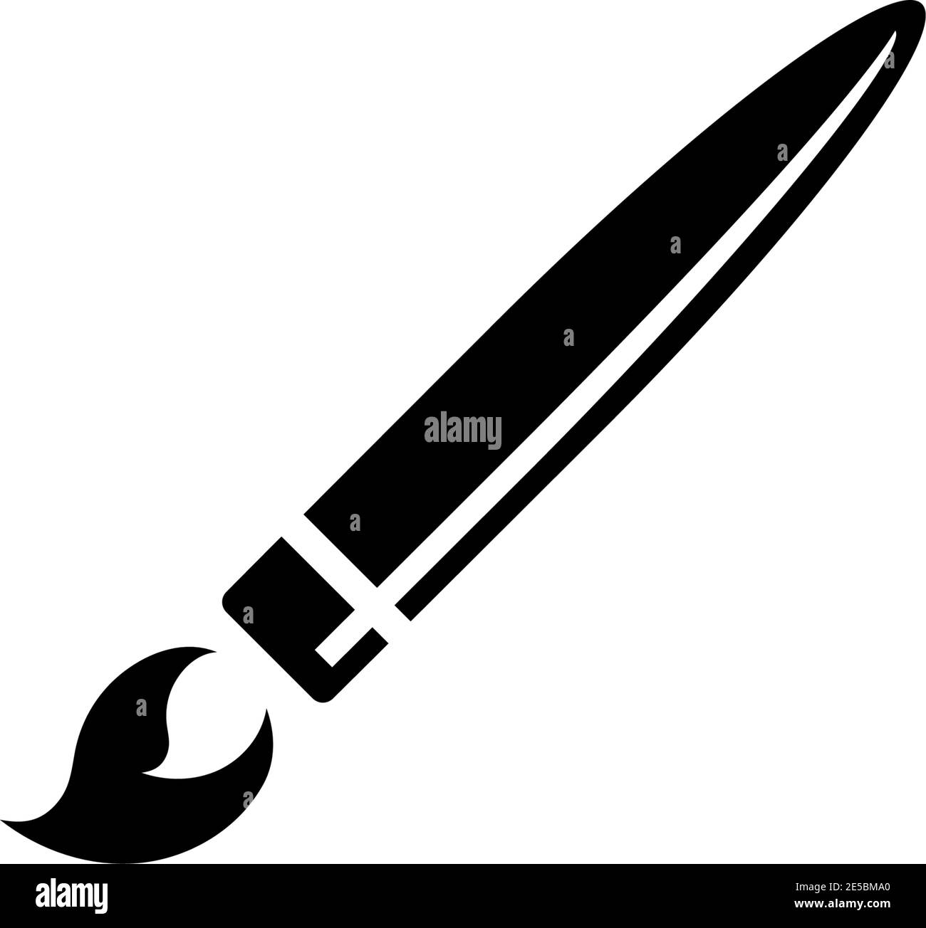 Art Paint Brush, Artist Paintbrush. Flat Vector Icon illustration ...