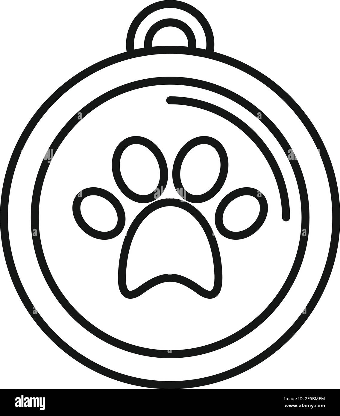 Dog medal icon, outline style Stock Vector Image & Art - Alamy