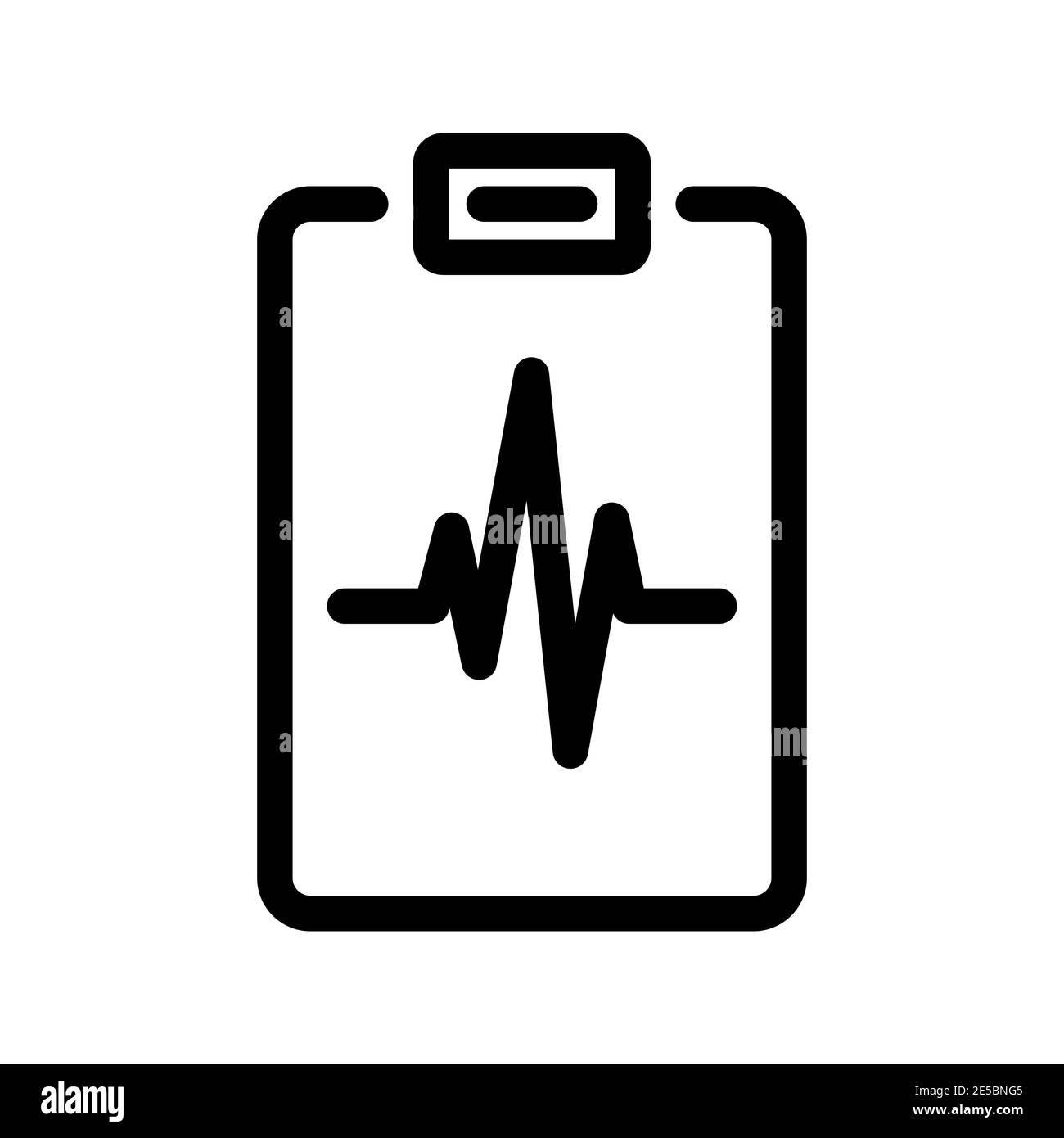 Clipboard with heartbeat icon. Medical test icon. Vector illustration ...